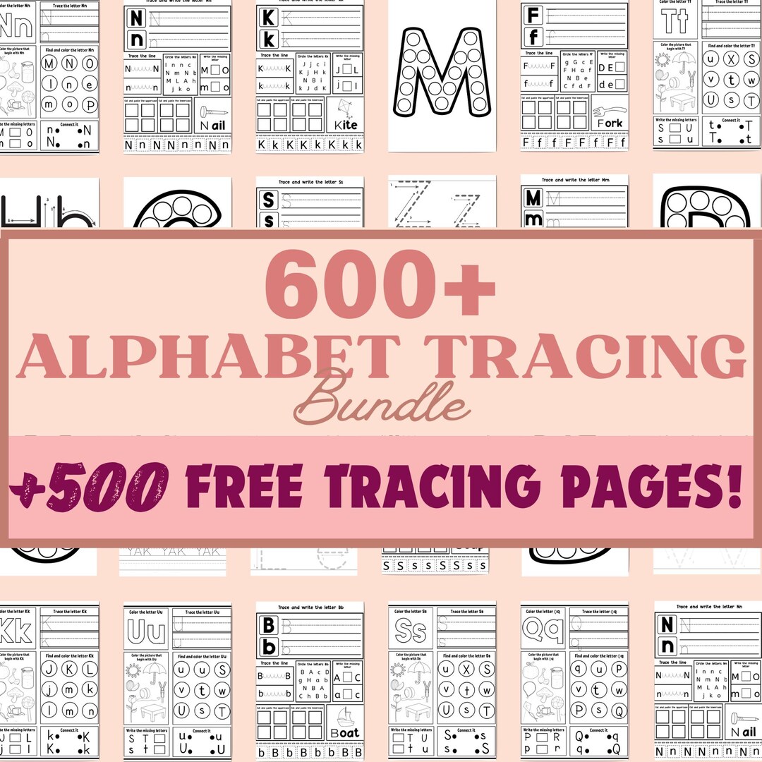 600+ Alphabet Tracing Workbook, Preschool Worksheets, Worksheets for ...