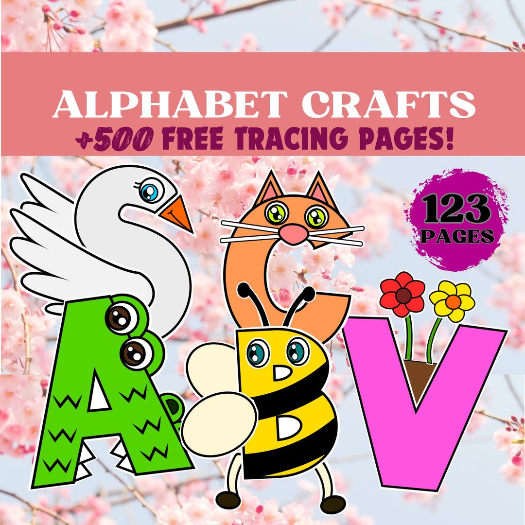 123 Alphabet Crafts for Kids, Letter Crafts, Fine Motor Fun, Preschool ...