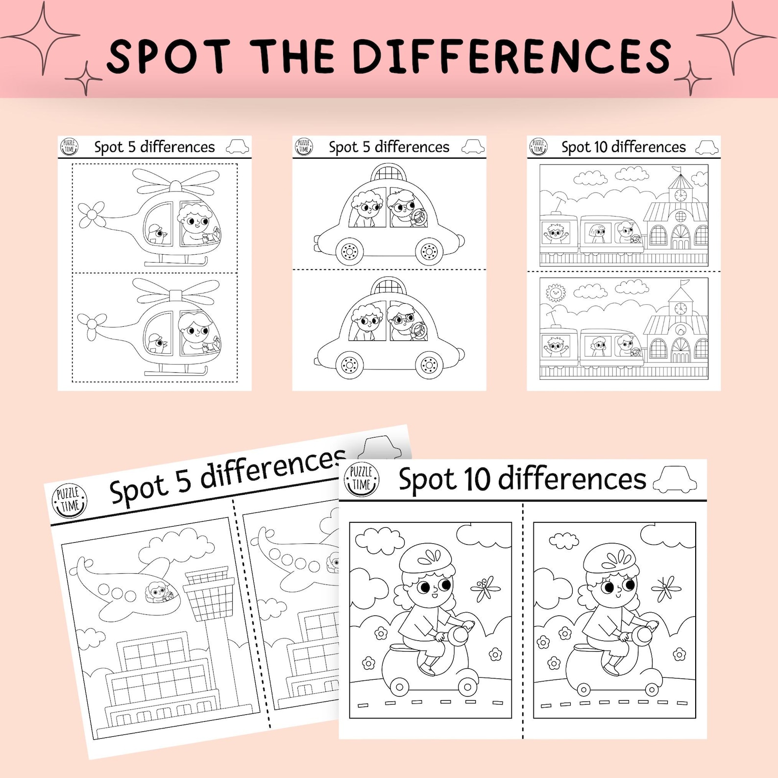 Transport Coloring, Pretend Play, Preschool Printable, Busy Book ...