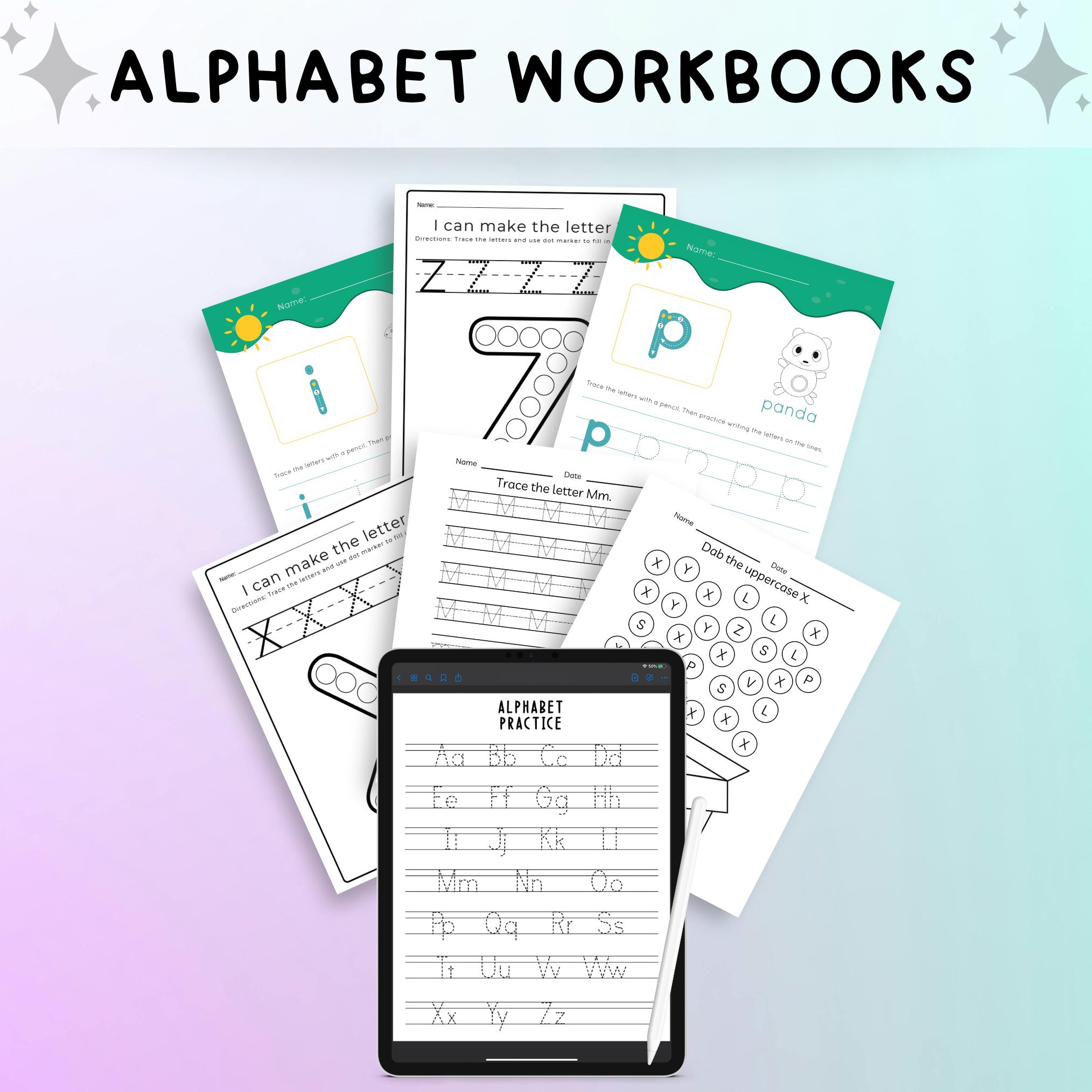 600 Alphabet Tracing Workbook, Preschool Worksheets, Worksheets for ...