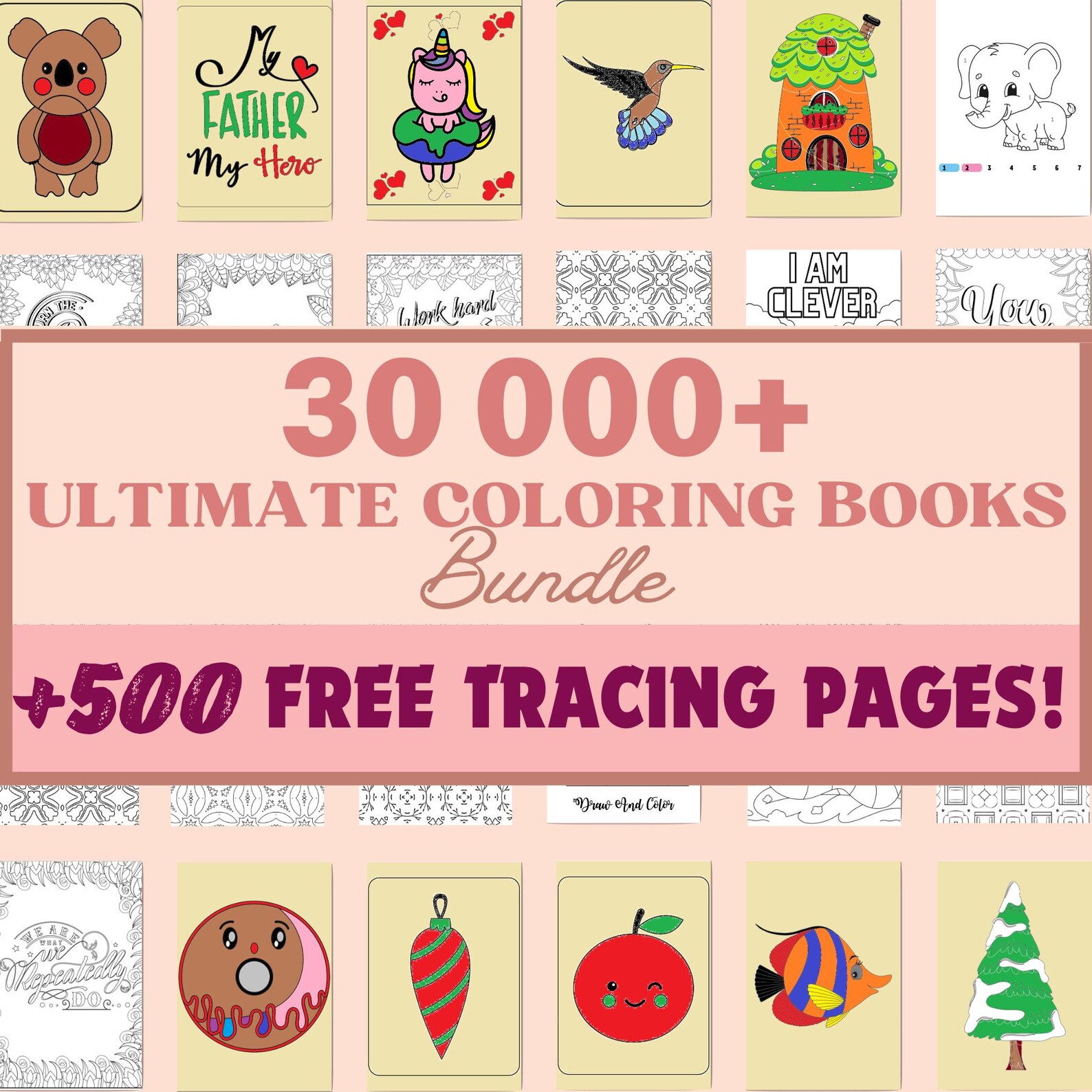 30 000 Printable Coloring Pages for Kids, Ultimate Coloring Book ...