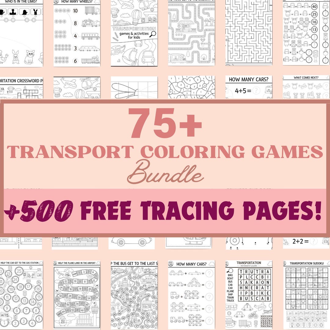 Transport Coloring, Pretend Play, Preschool Printable, Busy Book ...