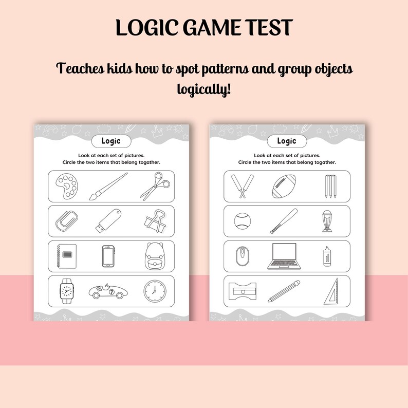 5 Logical Thinking Games for Kids, Brain Teasers, Printable Worksheets ...