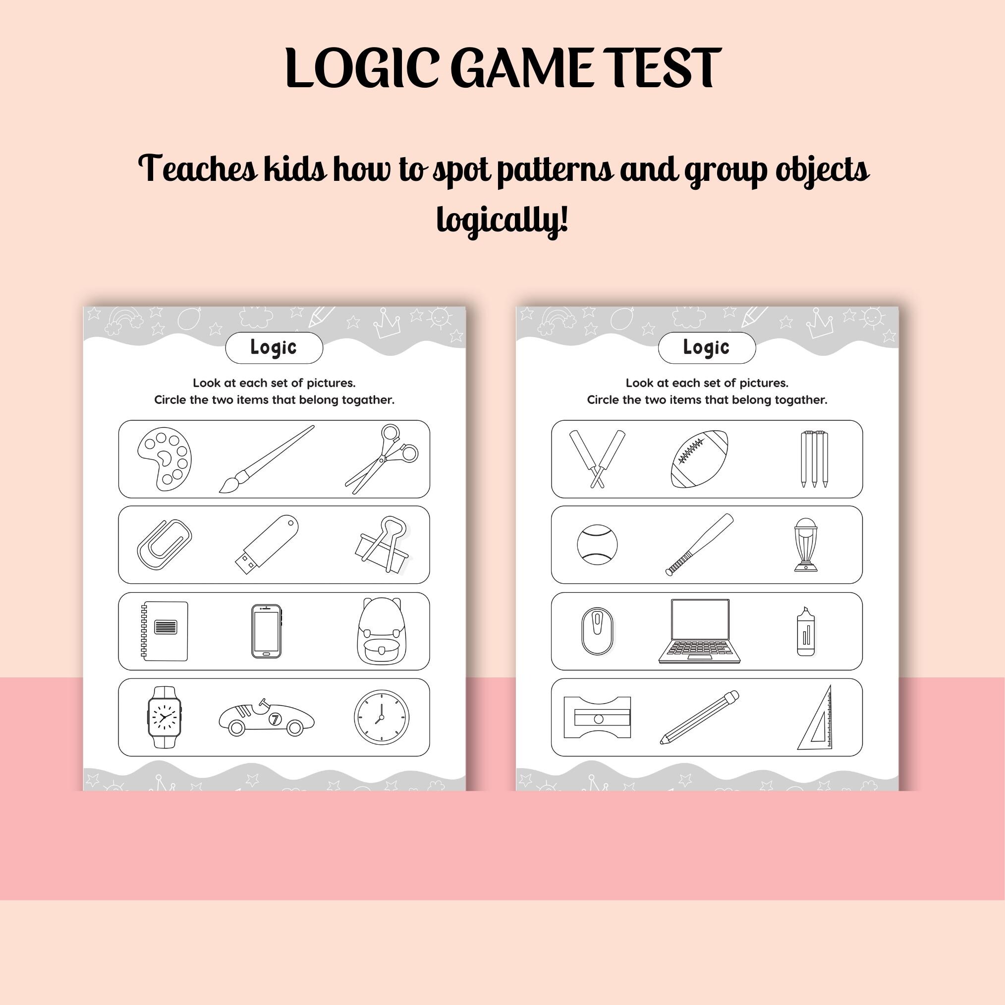5 Logical Thinking Games for Kids, Brain Teasers, Printable Worksheets ...