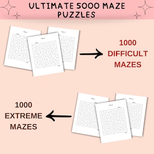 6300 Maze Puzzles, Different Difficulty Levels, Preschool Printables ...