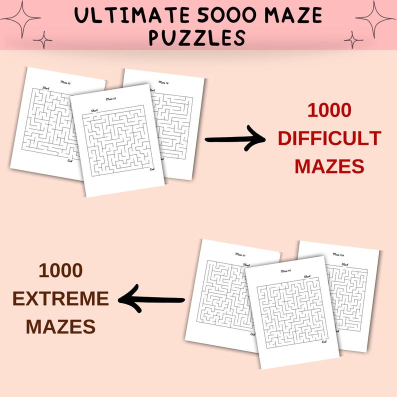 6300 Maze Puzzles, Different Difficulty Levels, Preschool Printables ...