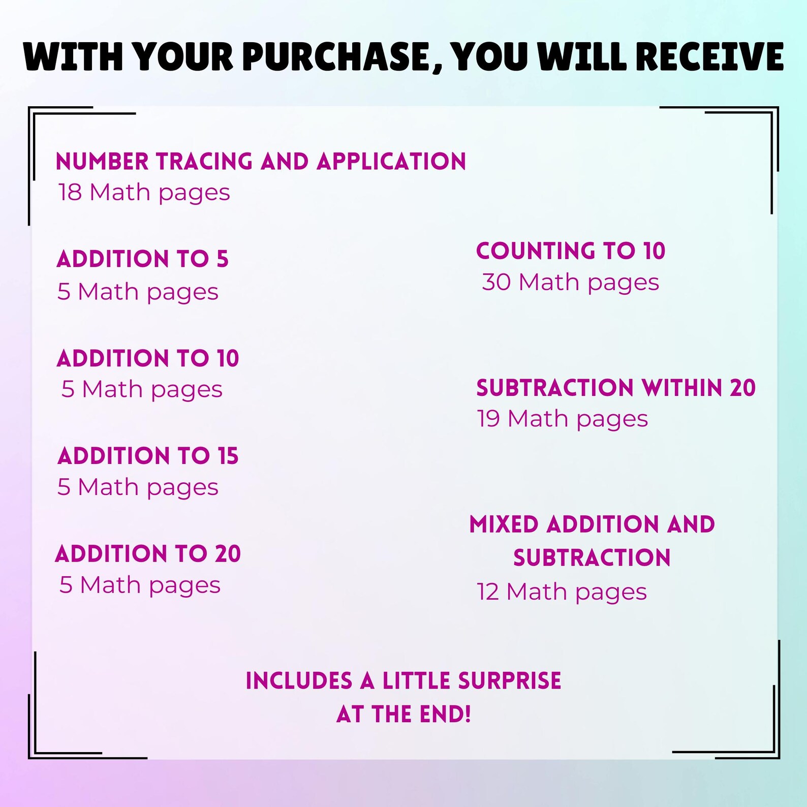 100 Preschool Math Worksheets, Beginning Math, Counting, Learning to ...