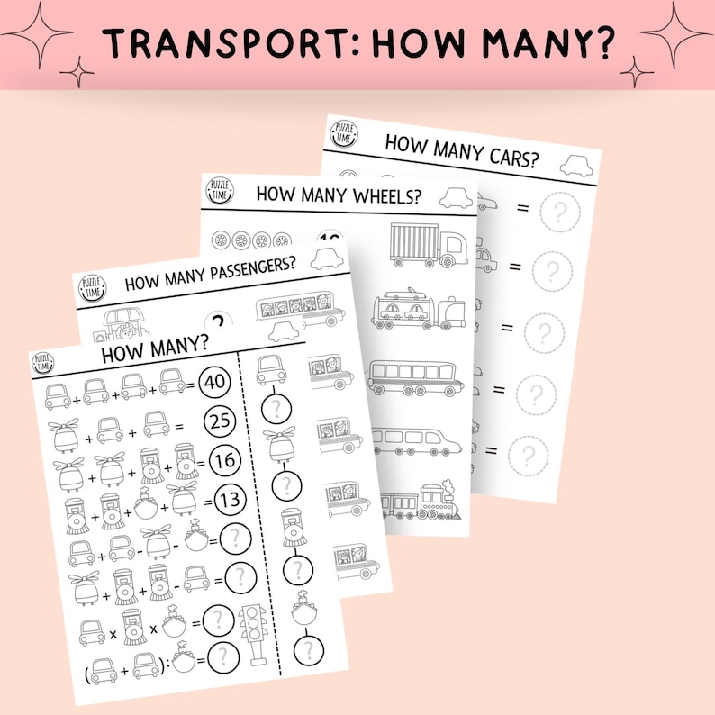 Transport Coloring, Pretend Play, Preschool Printable, Busy Book ...