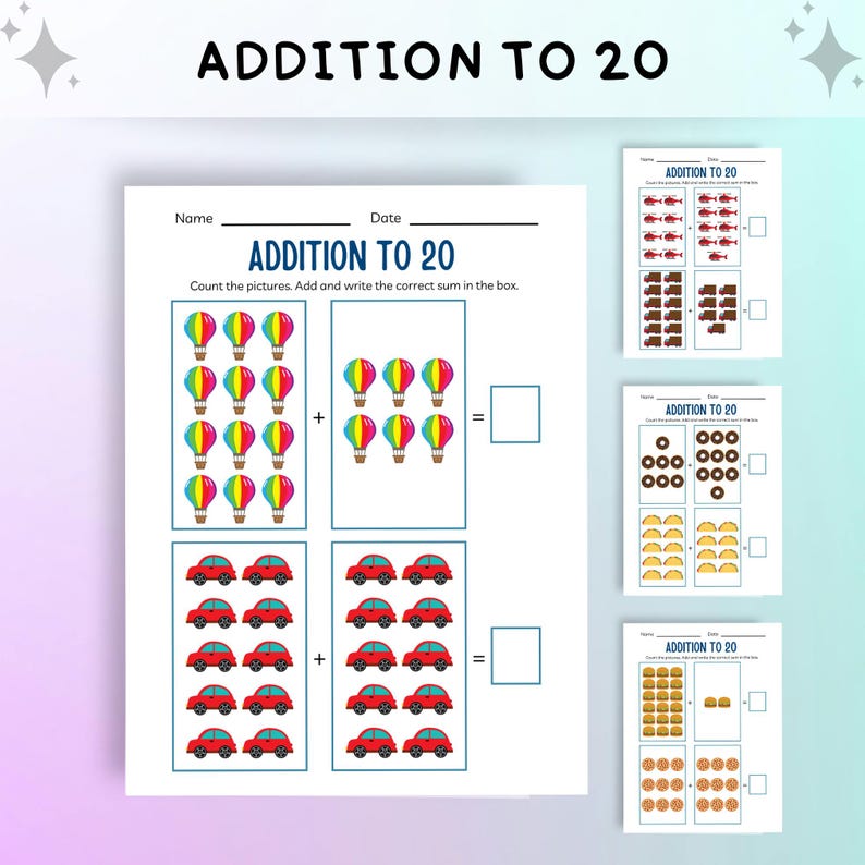 100 Preschool Math Worksheets, Beginning Math, Counting, Learning to ...