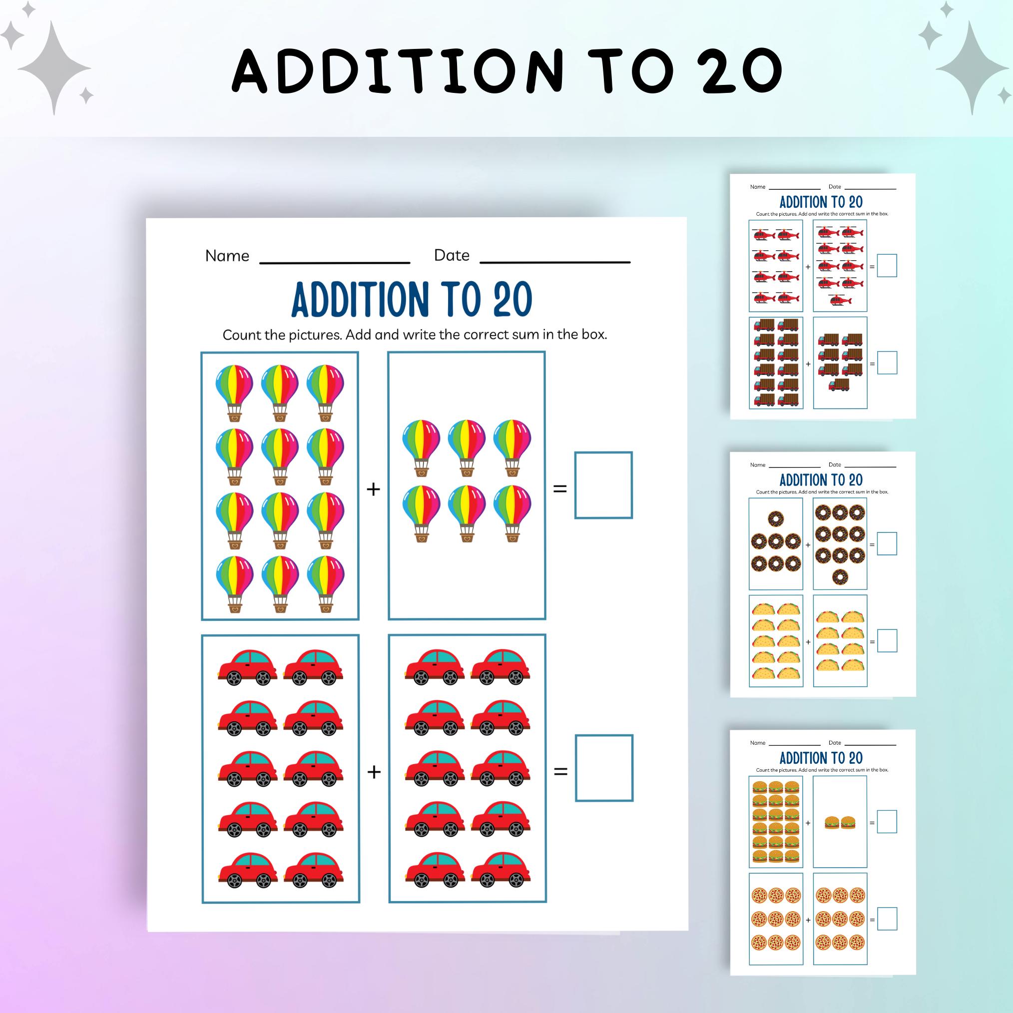 100 Preschool Math Worksheets, Beginning Math, Counting, Learning to ...