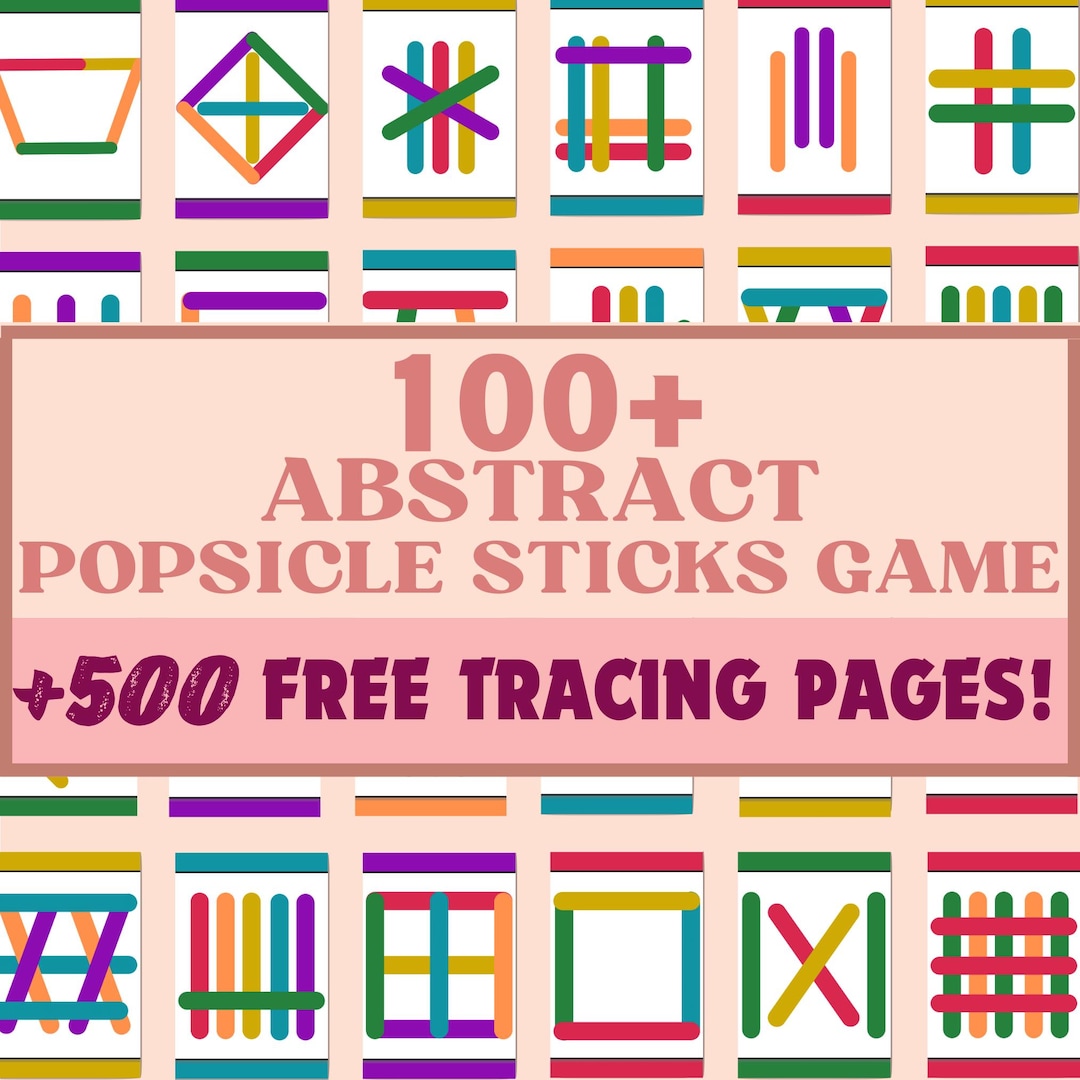 Popsicle Sticks Shapes Activity Game for Toddlers Montessori Printable ...