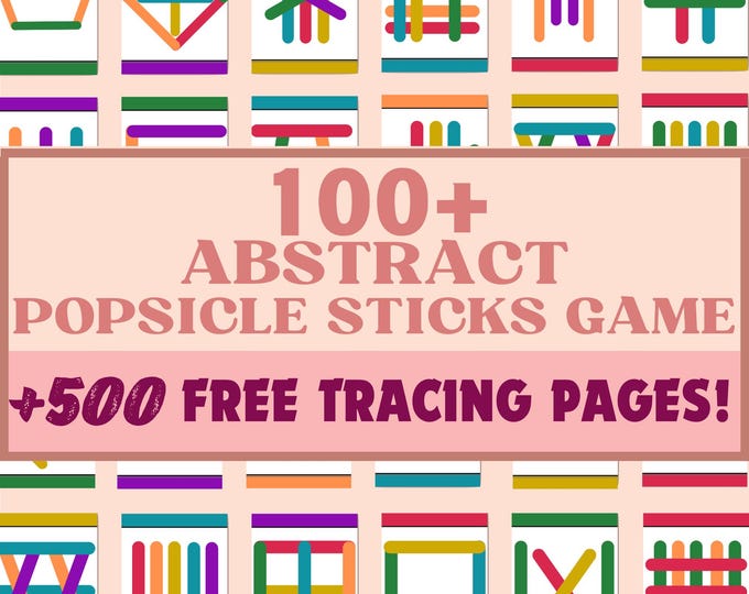 Popsicle Stick 2D Shapes Activity, Montessori Printable Game for Kids ...