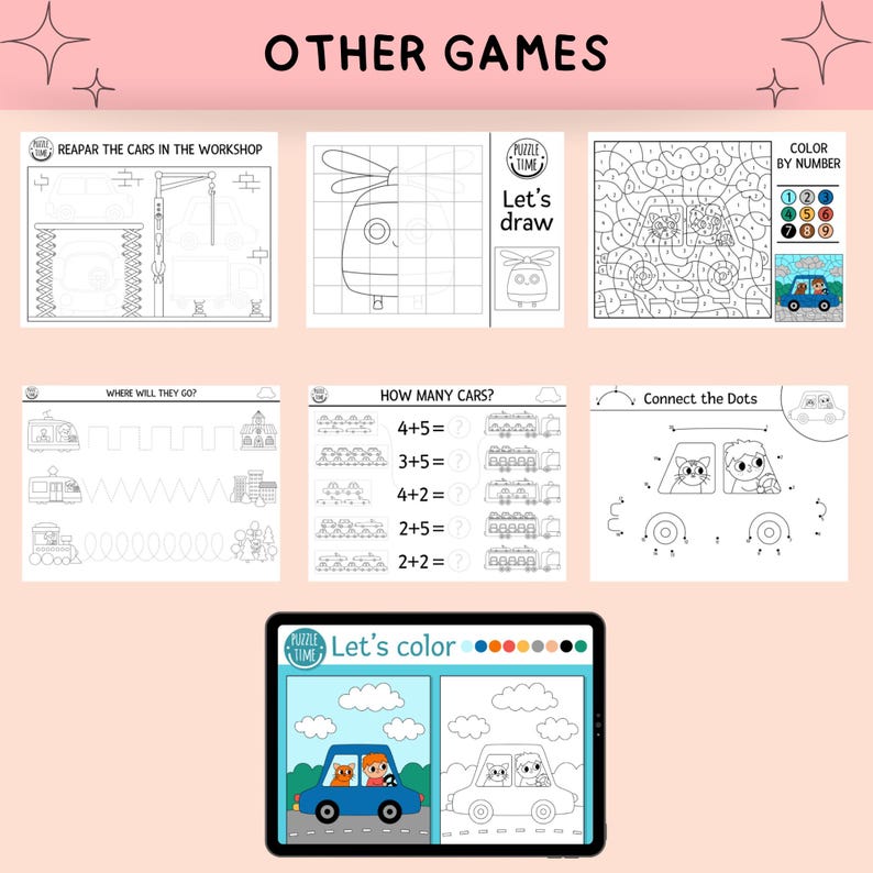 Transport Coloring, Pretend Play, Preschool Printable, Busy Book ...