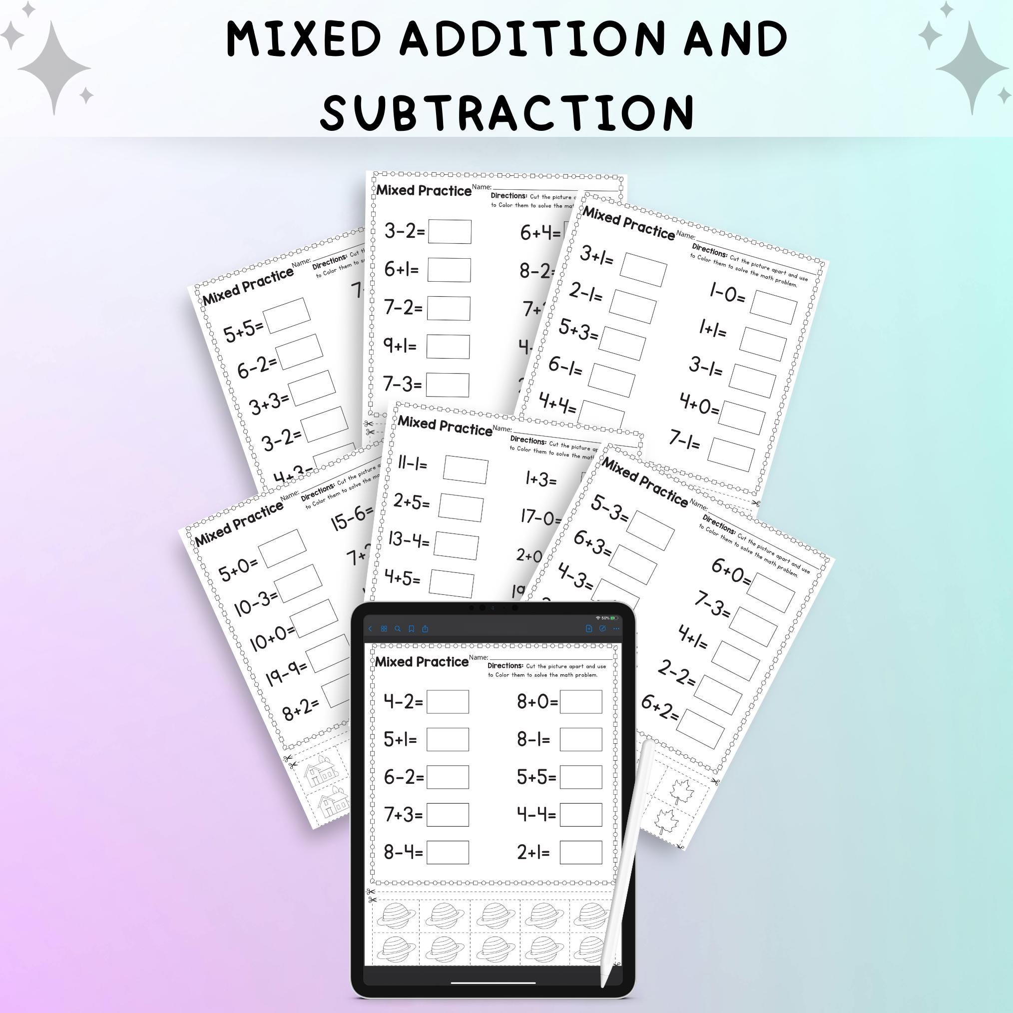 100 Preschool Math Worksheets, Beginning Math, Counting, Learning to ...