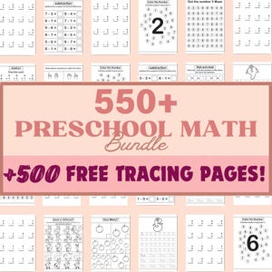 550+ Math Worksheets, Math Activity Book, Kids Activity Book, Preschool ...