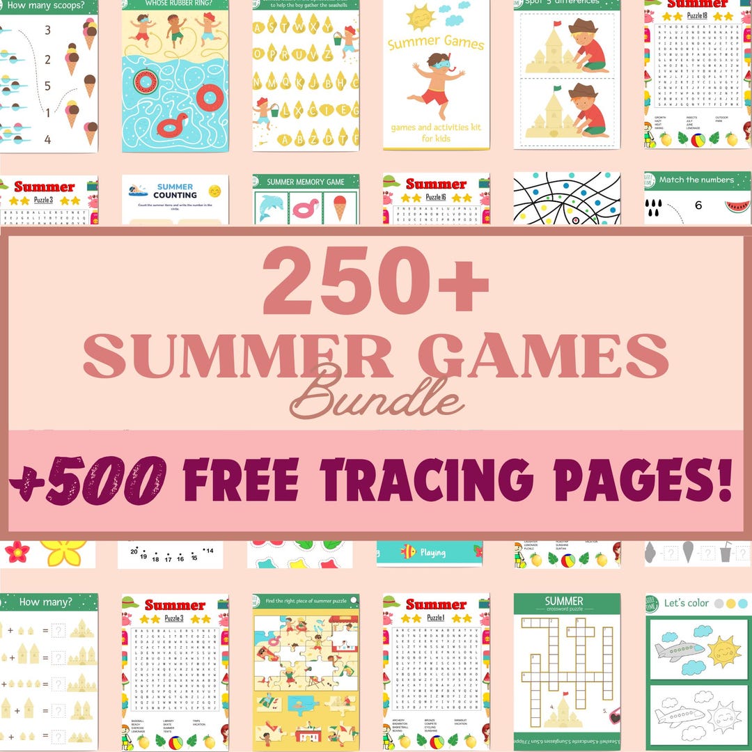250+ Summer Games Bundle, Summer Activities, Summer Party Games, Kids ...