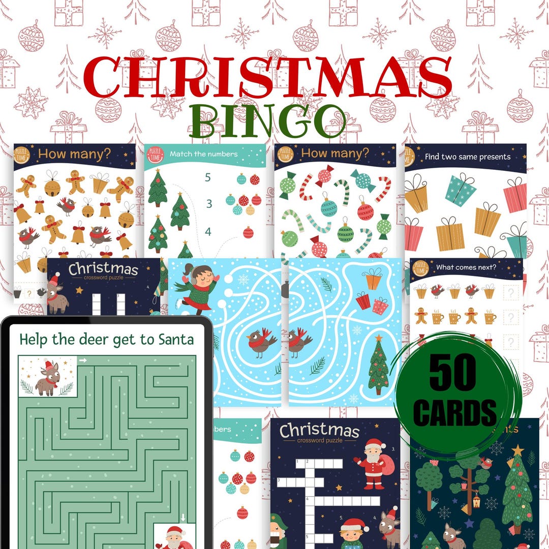 Christmas Bingo Printable Christmas Bingo Holiday Bingo Christmas Bingo ...