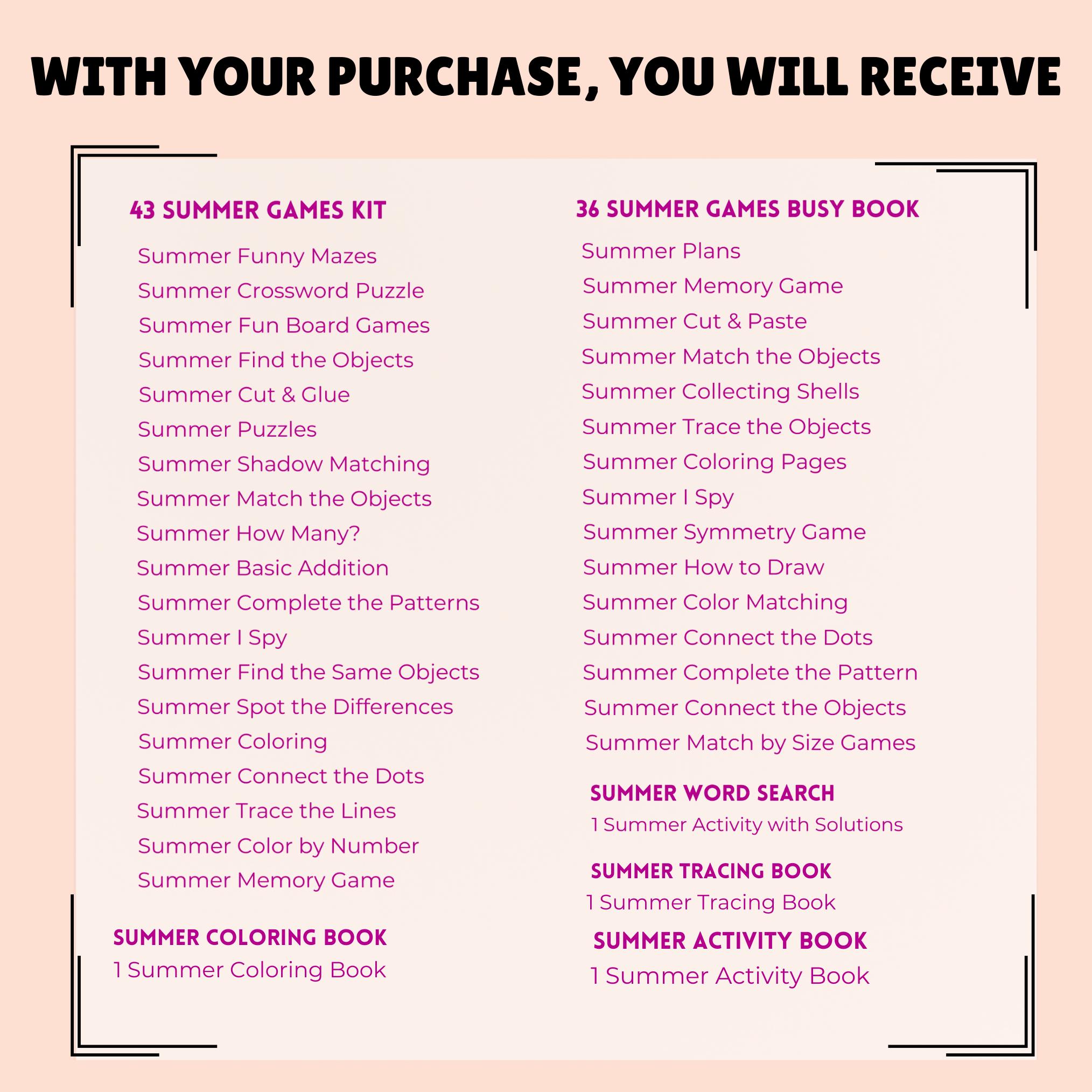 250+ Summer Games Bundle, Summer Activities, Summer Party Games, Kids ...