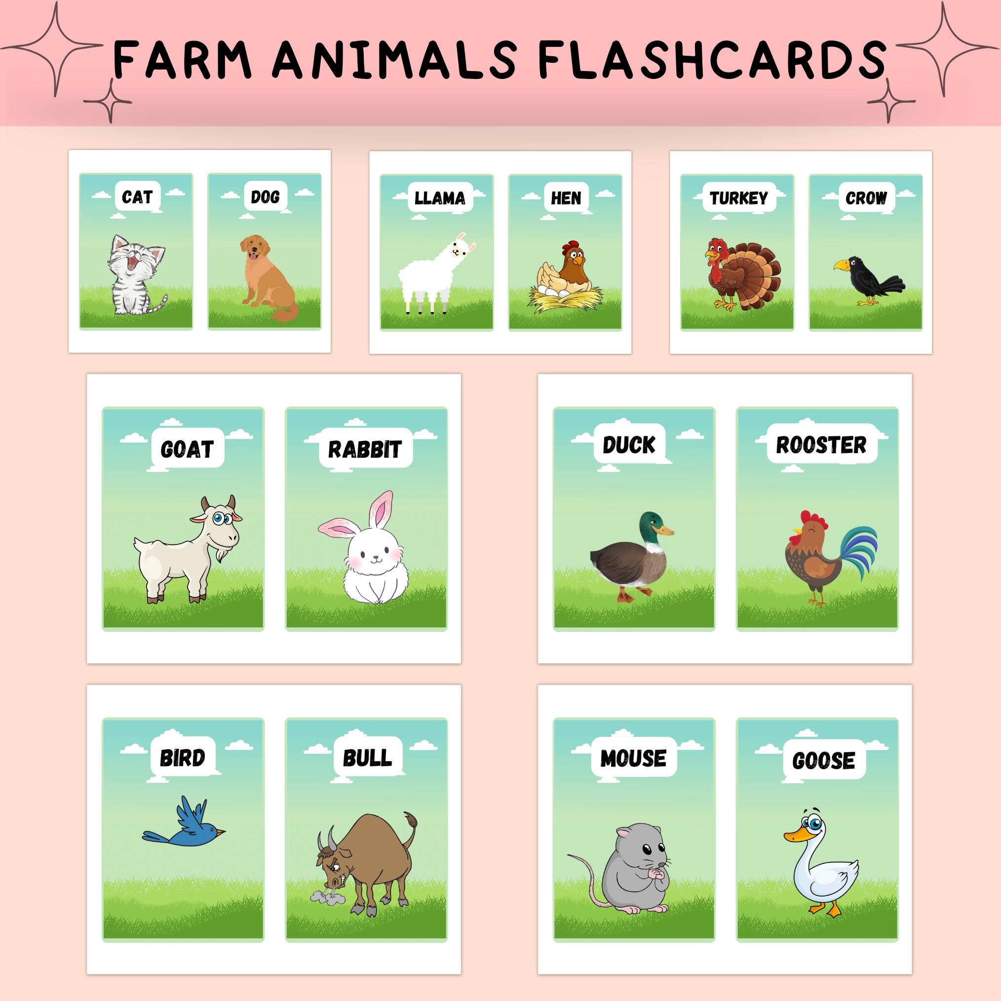 450+ Preschool Flashcards, Montessori Flashcard Bundle, Printable ...