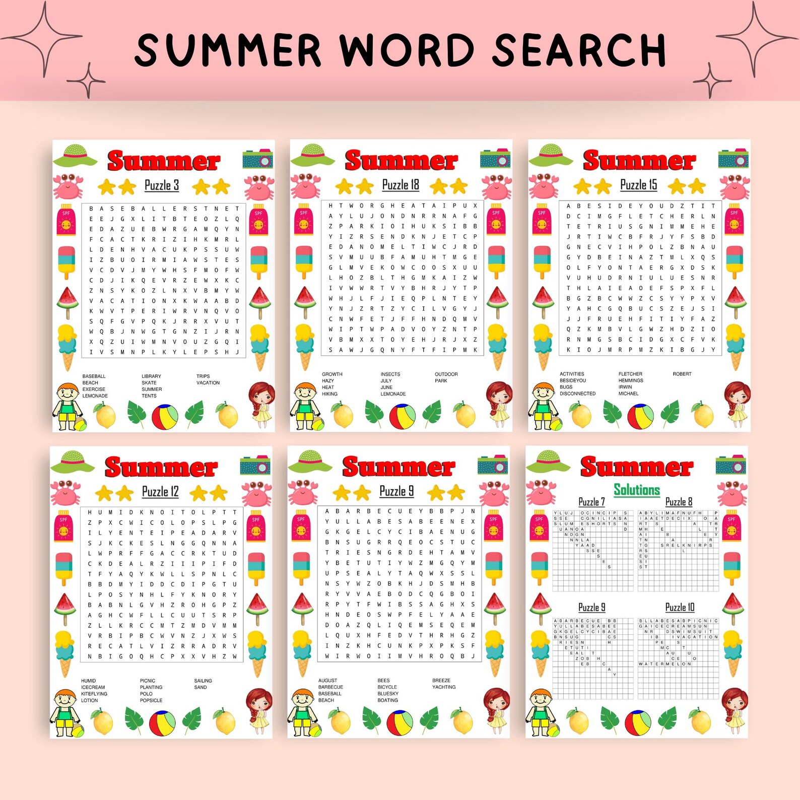 250+ Summer Games Bundle, Summer Activities, Summer Party Games, Kids ...