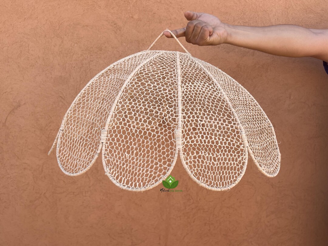 Raffia Pendant Light, Hanging Lamp Shade in Raffia Lamp Natural, Straw ...