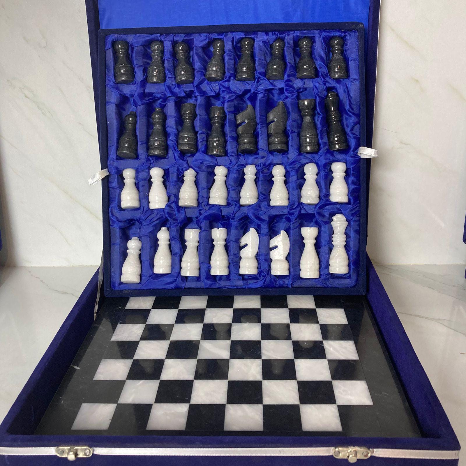 Marble Chess Set | Handmade Large Chess Set | Unique Marble Chess Board ...