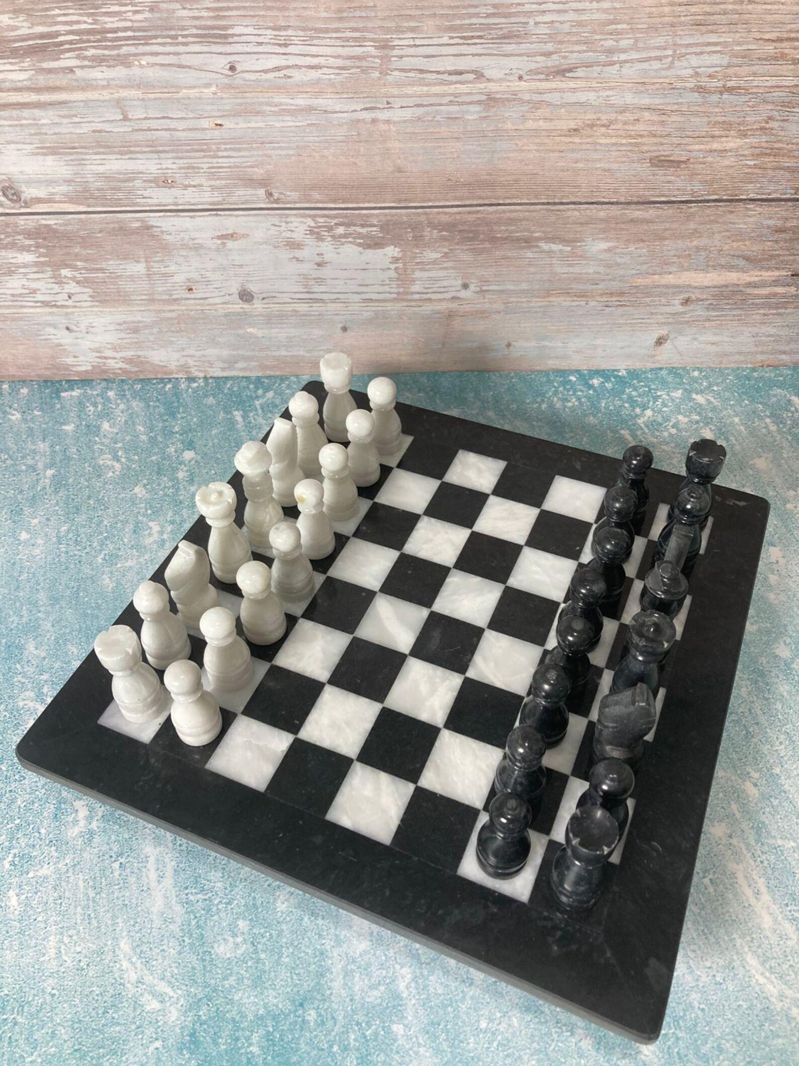 Marble Chess Set | Handmade Large Chess Set | Unique Marble Chess Board ...