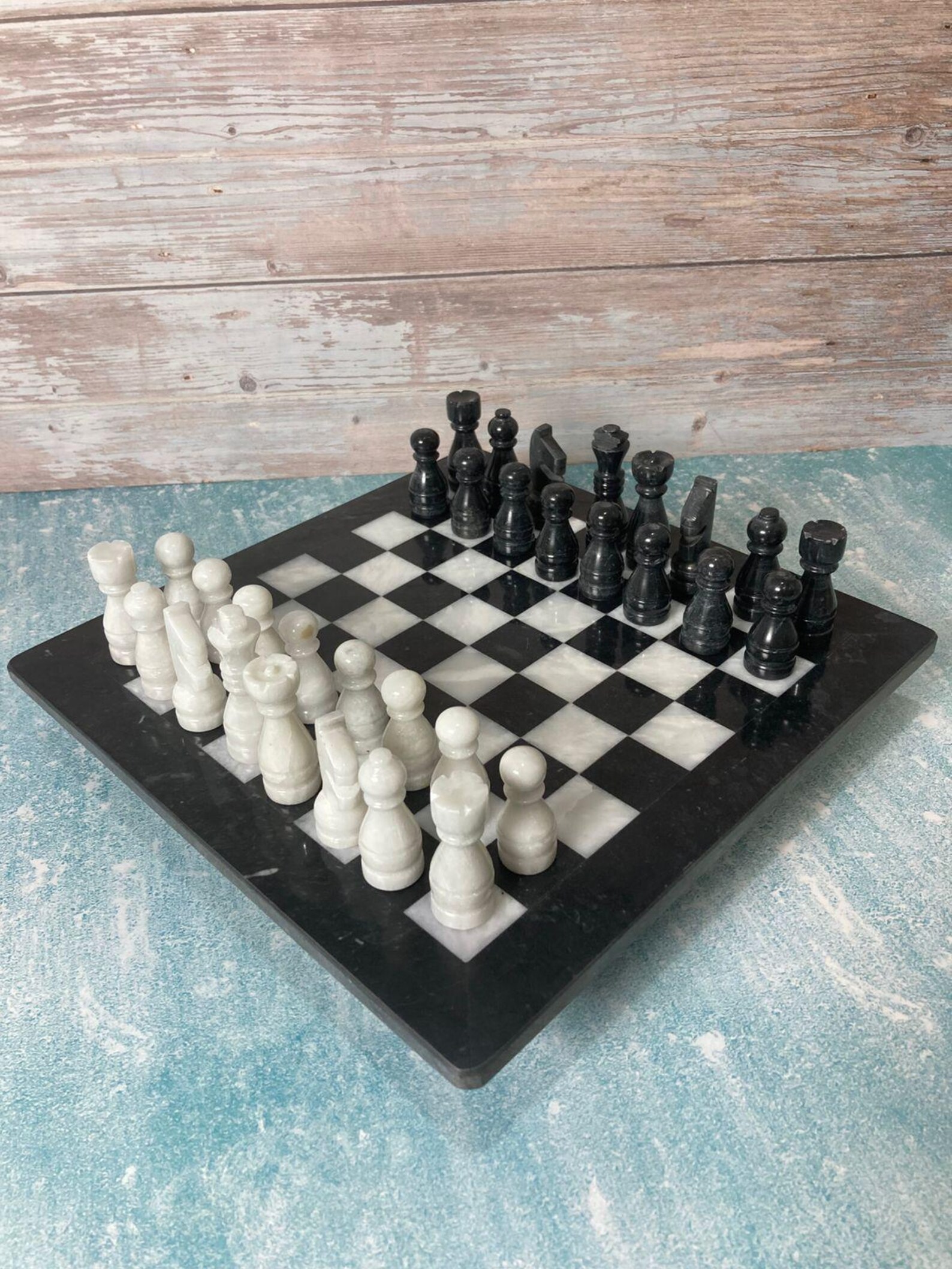 Marble Chess Set | Handmade Large Chess Set | Unique Marble Chess Board ...