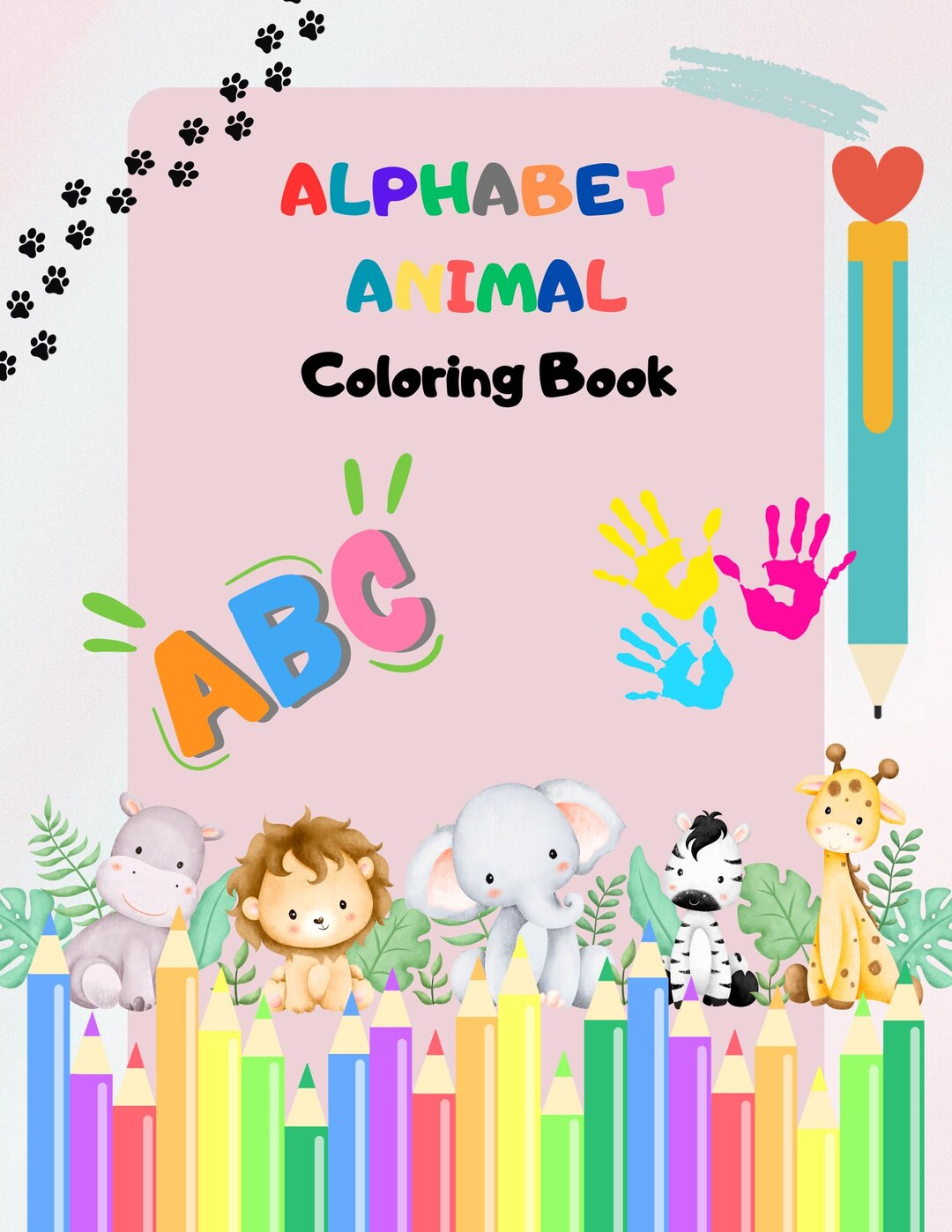 Alphabet Animal / Coloring Book / for the Children - Etsy