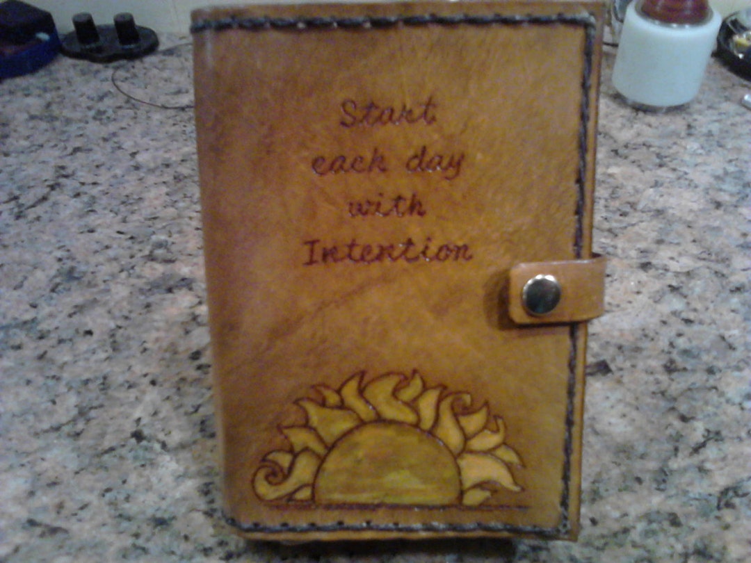 Sunrise Sunset Genuine Leather Journal Cover - Etsy