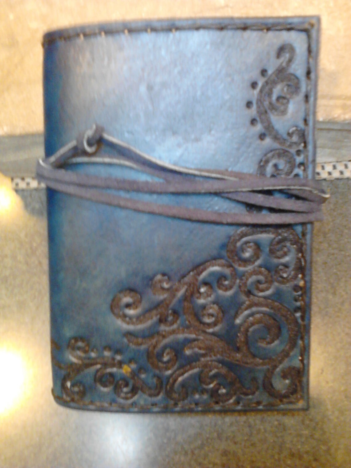 Elegant Scroll Genuine Leather Journal Cover - Etsy