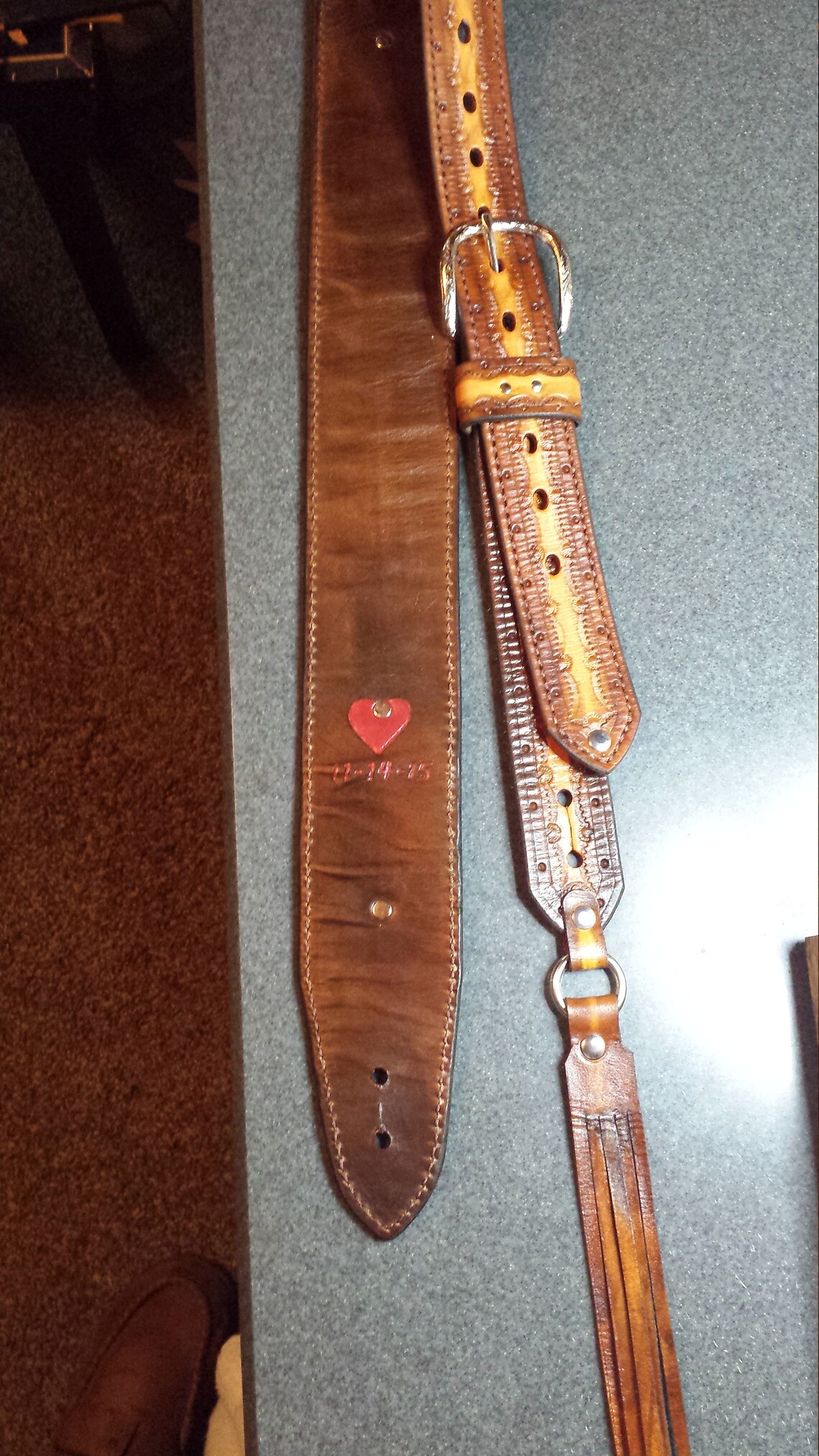 Guitar Strap Austin Braid Handmade Genuine Country Leather | Etsy