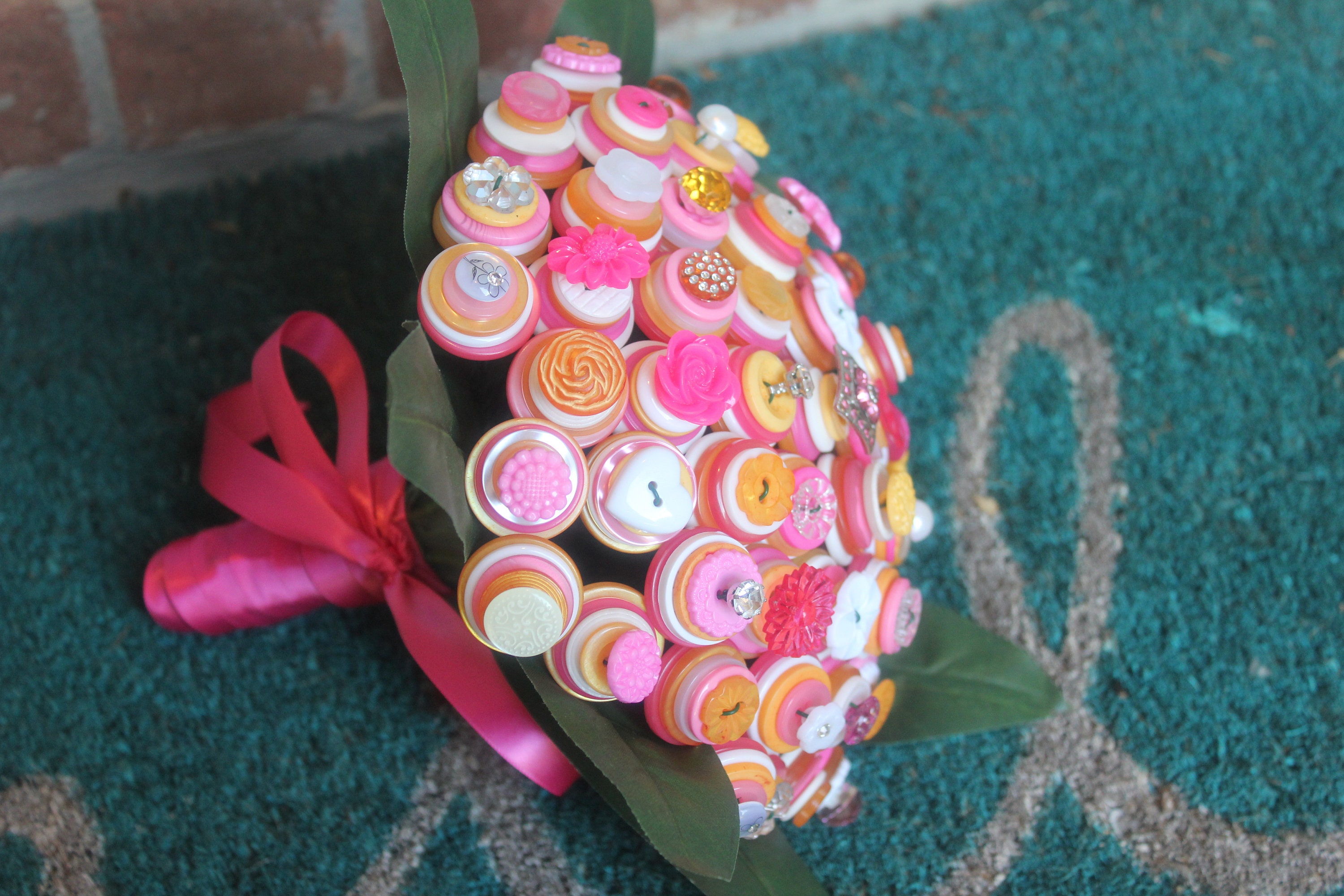 70 Stem Button Bouquet - Etsy