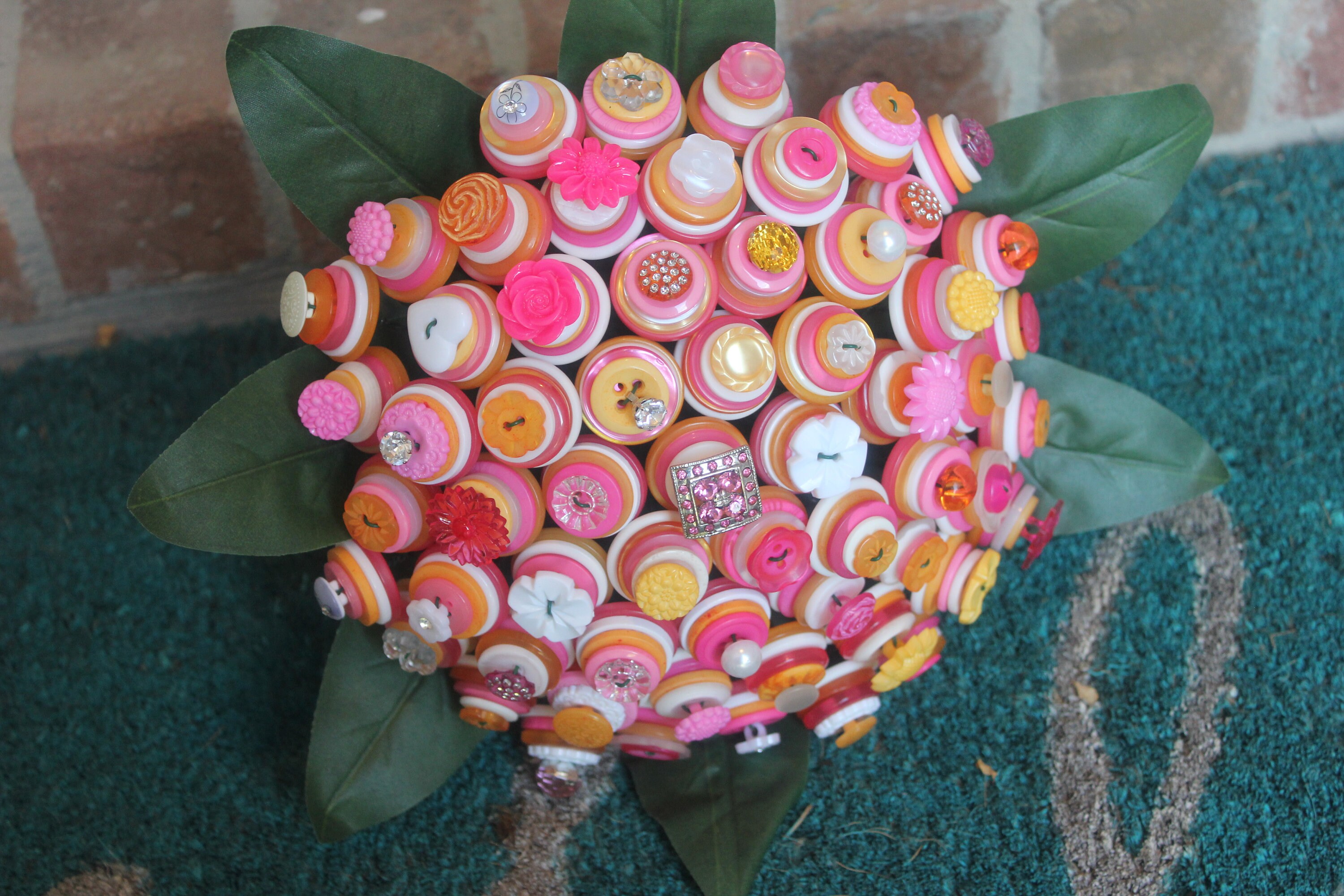 70 Stem Button Bouquet - Etsy