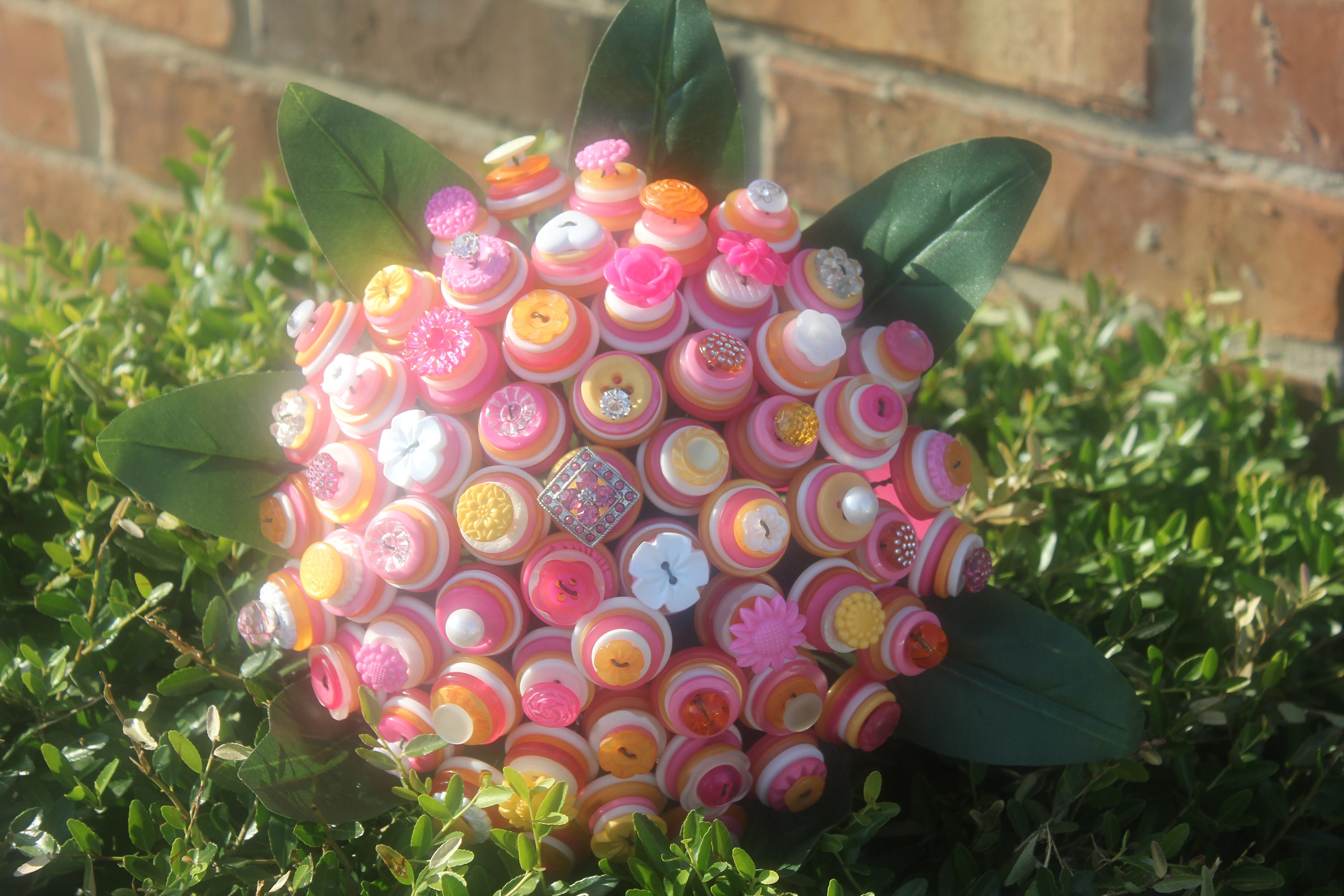 70 Stem Button Bouquet - Etsy