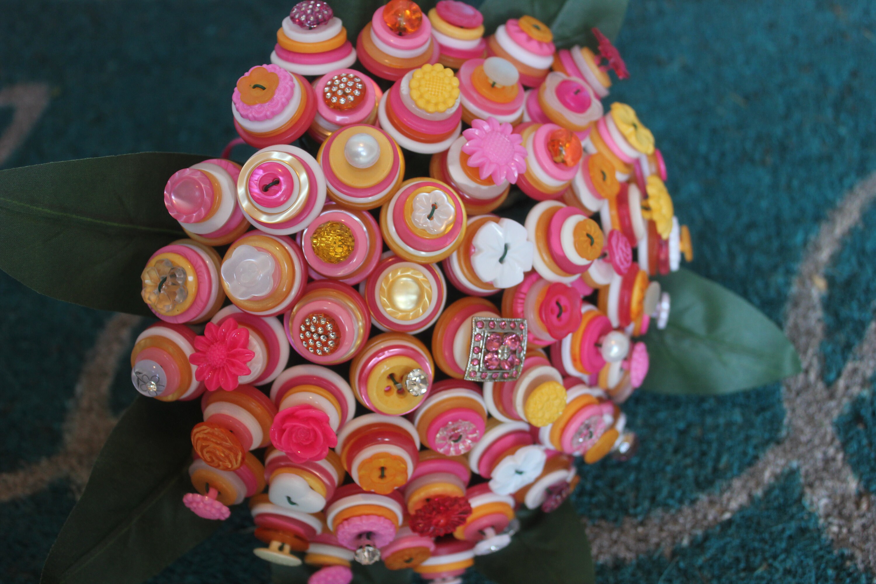 70 Stem Button Bouquet - Etsy