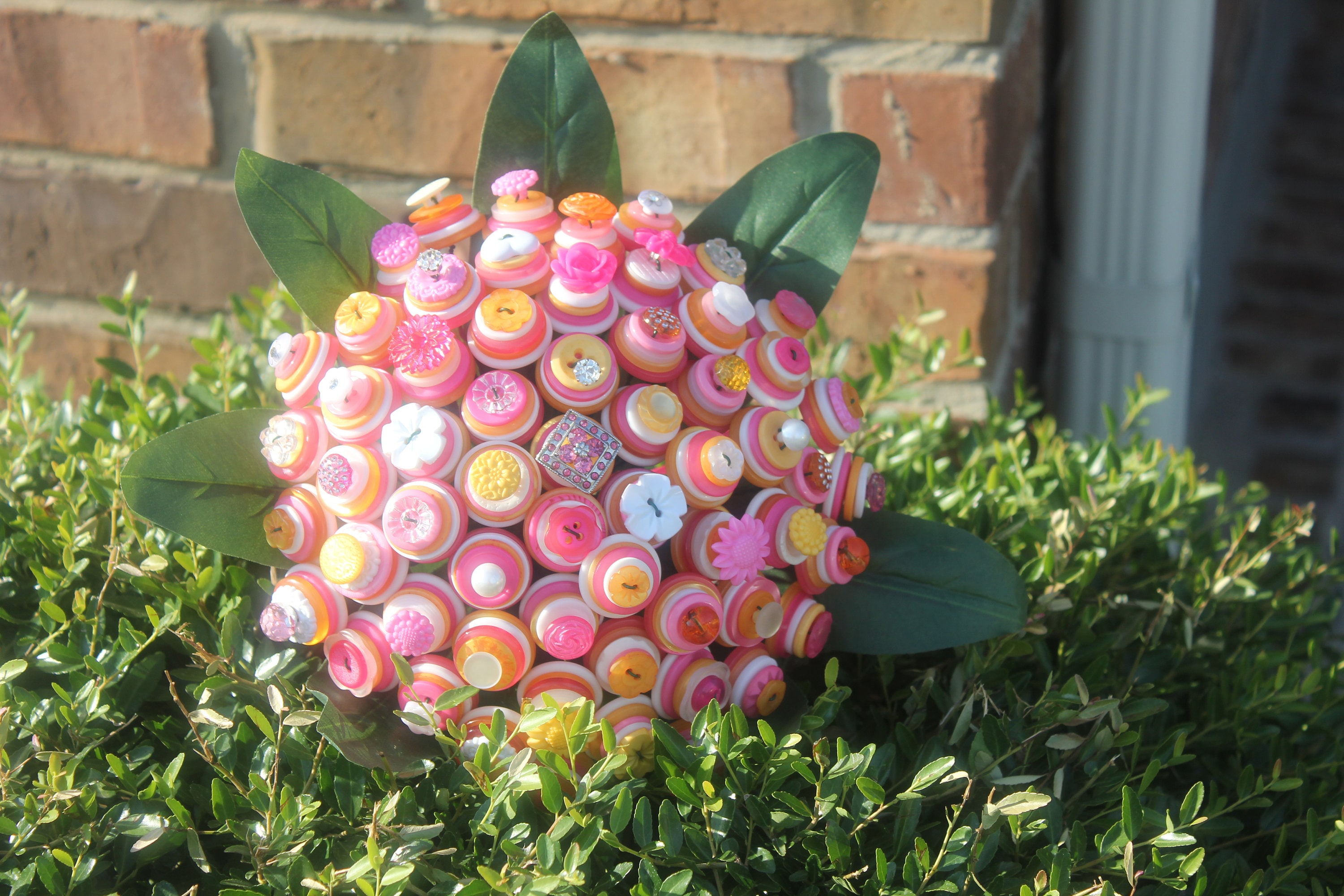 70 Stem Button Bouquet - Etsy