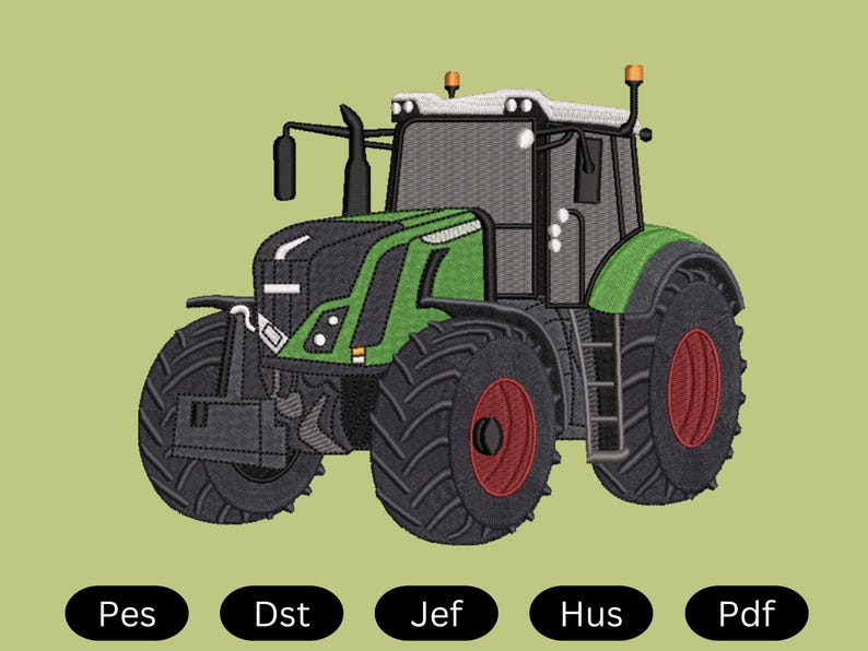 Fendt Tractor Embroidery Design - Green Tractor Embroidery File - Etsy