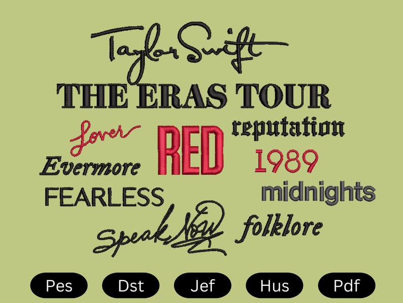 Taylor Swift Embroidery Designs - Etsy Australia