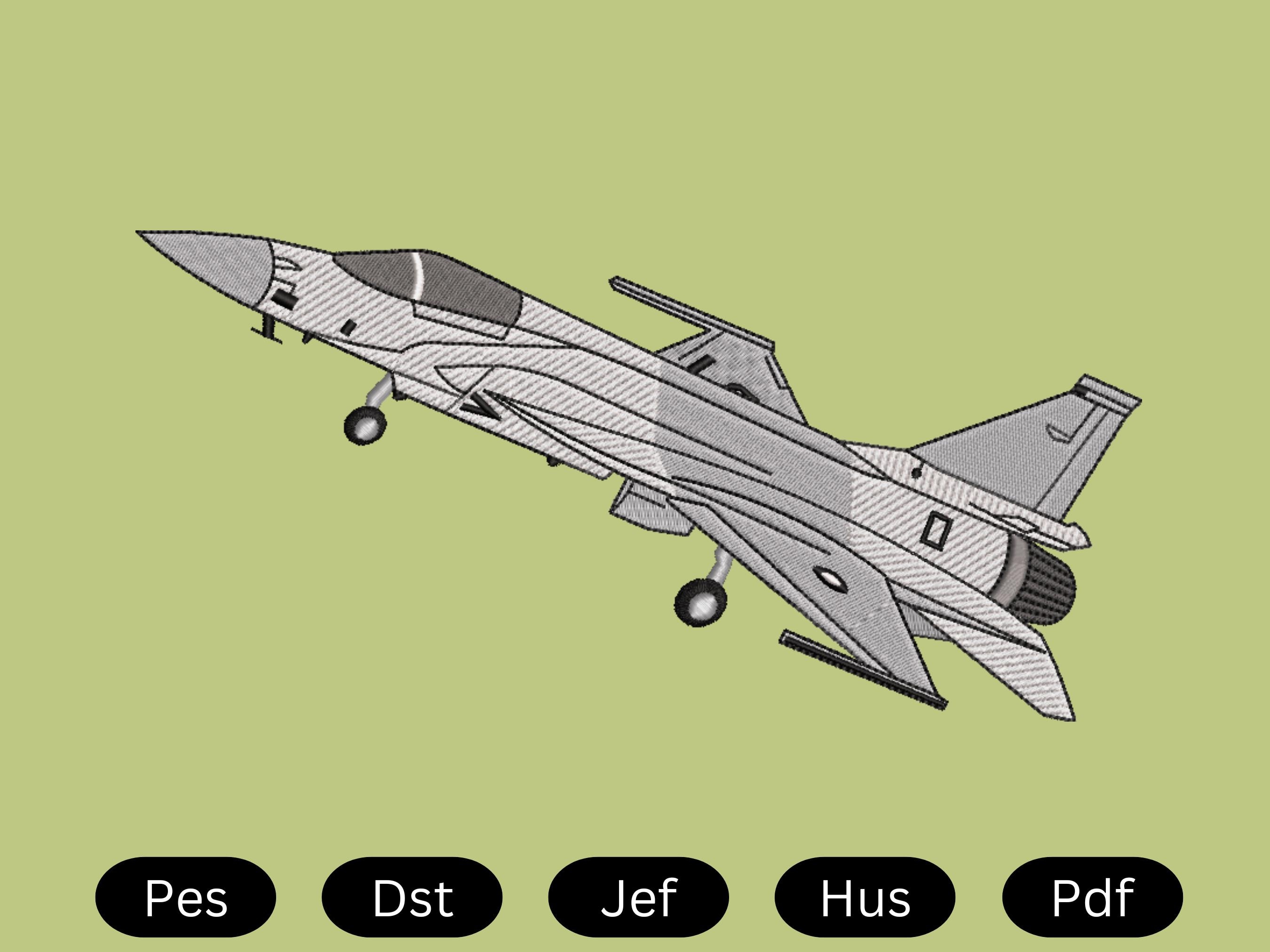 Fighter Jet Plane Machine Embroidery Design - Etsy