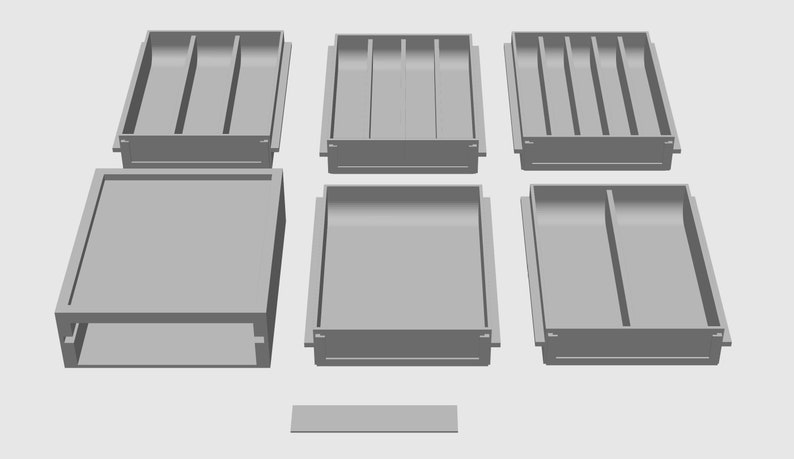 Multipurpose Stackable 3D Printed Storage Bins With Dividers and ...