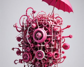 Machinarium 7: Imaginific Machine Digital Art Print Retro Sci-fi ...