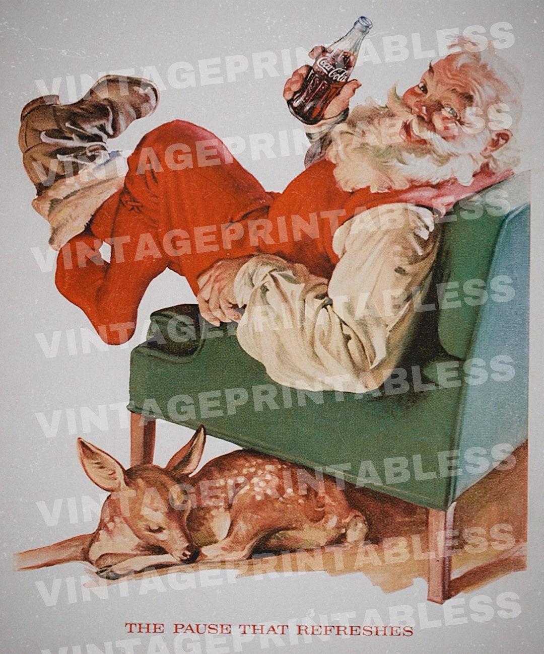 Downloadable Santa Coke Ad - Etsy