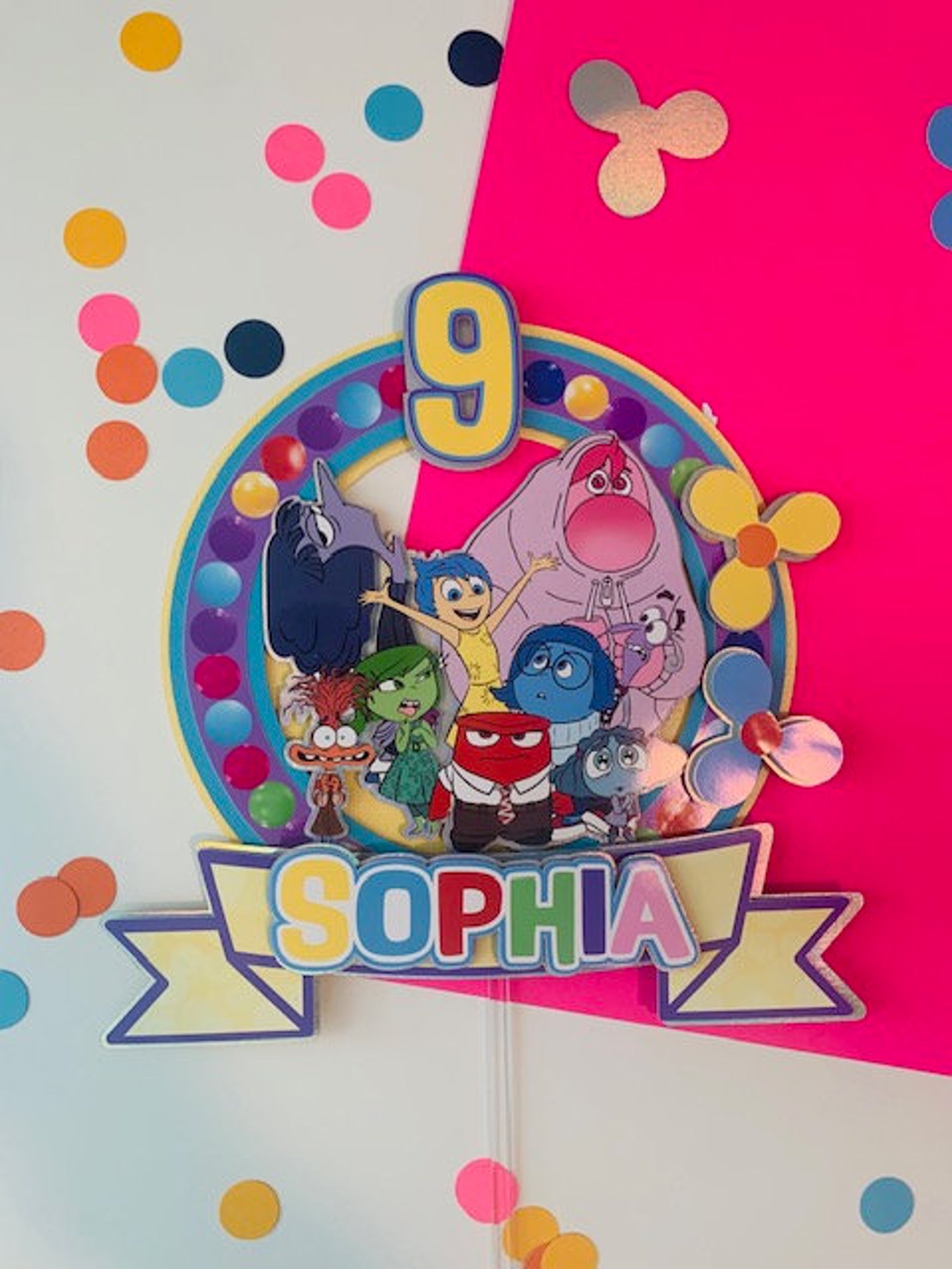 Inside Out 2, Emotions Cake Topper, Inside Out Party, Joy, Ennui ...