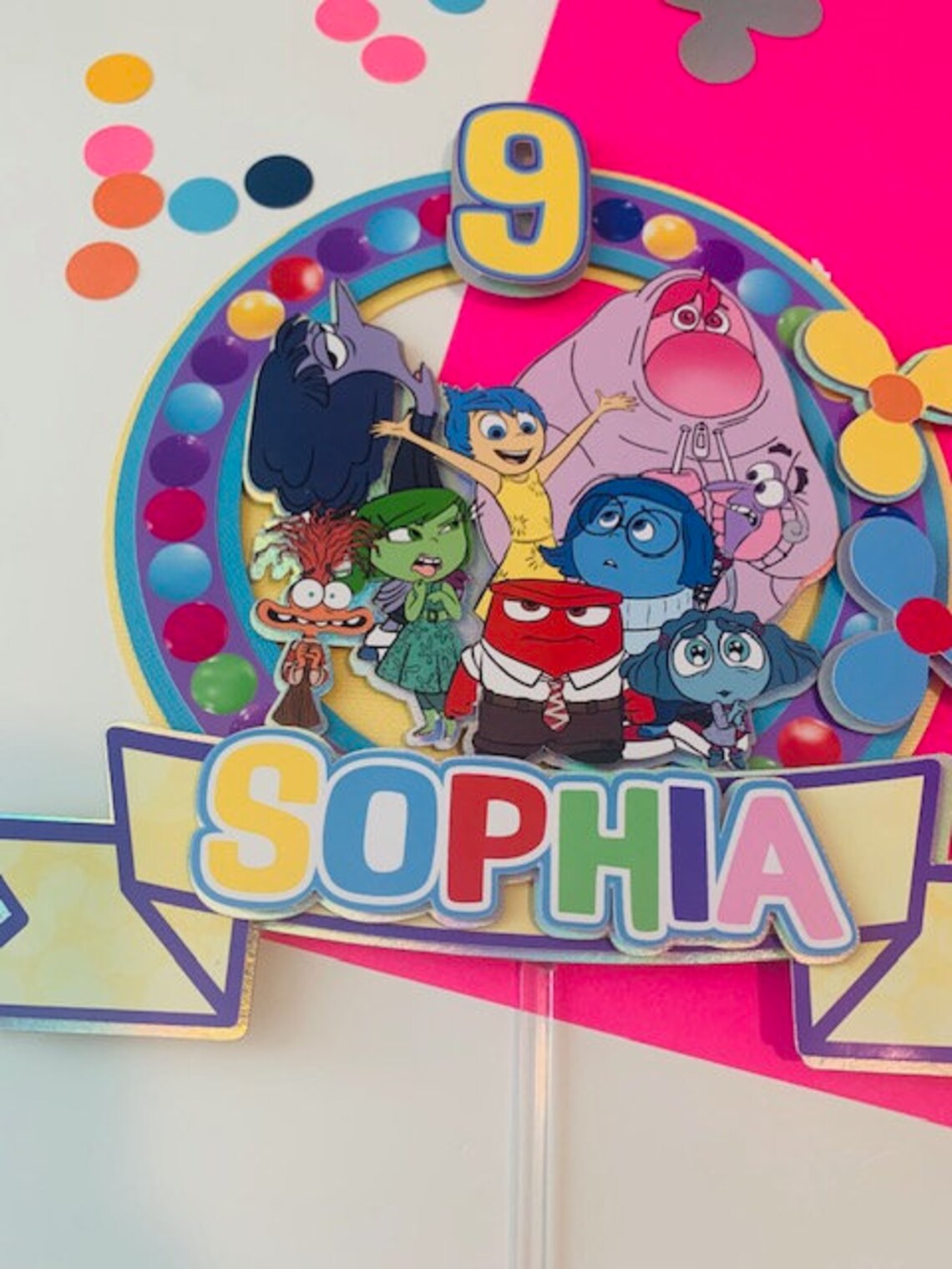 Inside Out 2, Emotions Cake Topper, Inside Out Party, Joy, Ennui ...