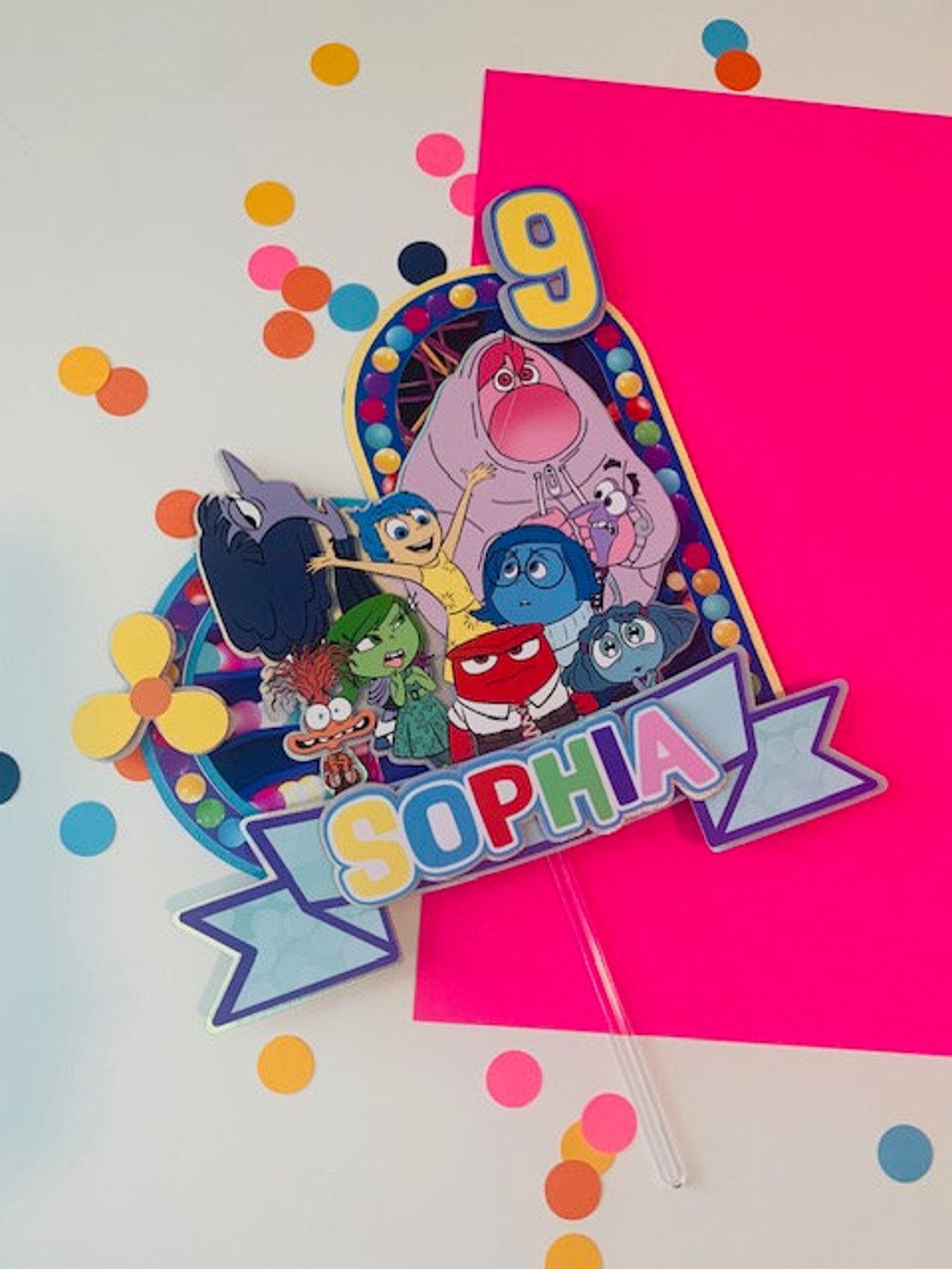 Inside Out 2, Emotions Cake Topper, Inside Out Party, Joy, Ennui ...