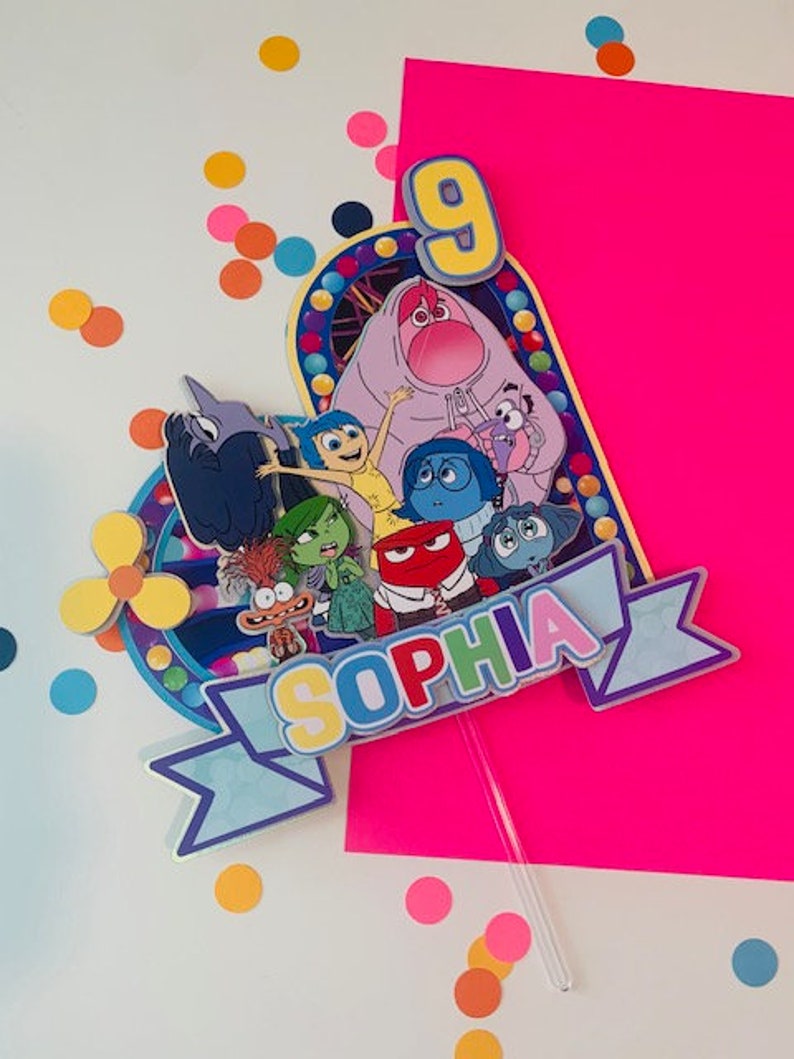 Inside Out 2, Emotions Cake Topper, Inside Out Party, Joy, Ennui ...