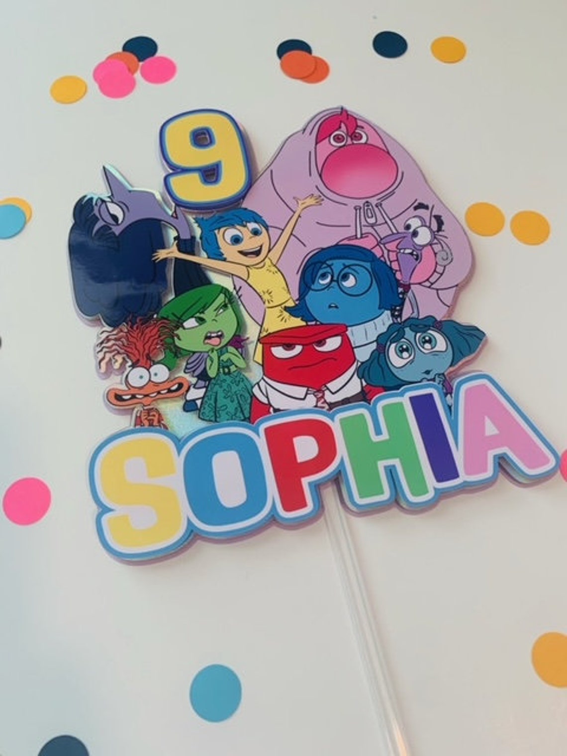 Inside Out 2, Emotions Cake Topper, Inside Out Party, Joy, Ennui ...