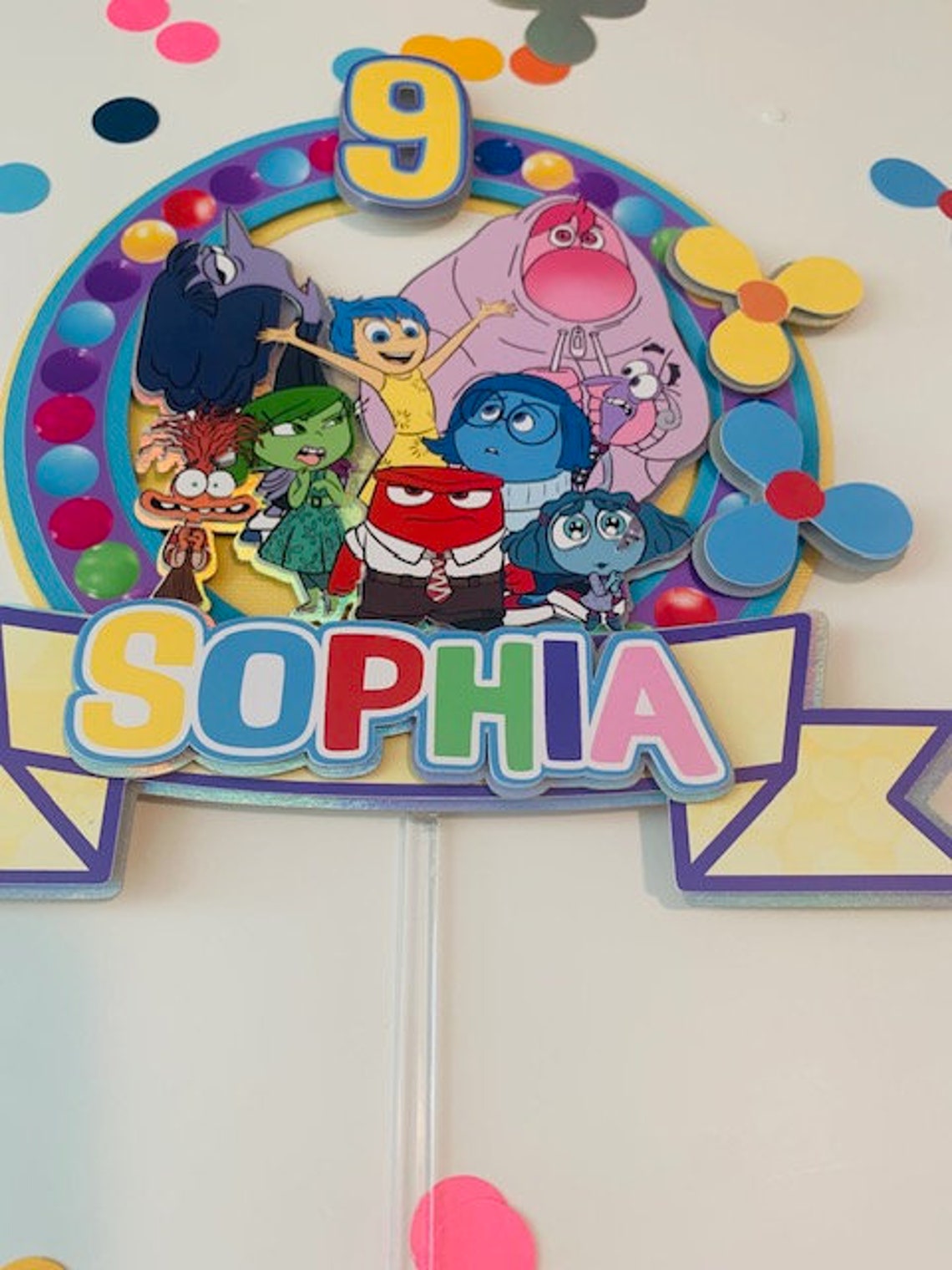 Inside Out 2, Emotions Cake Topper, Inside Out Party, Joy, Ennui ...