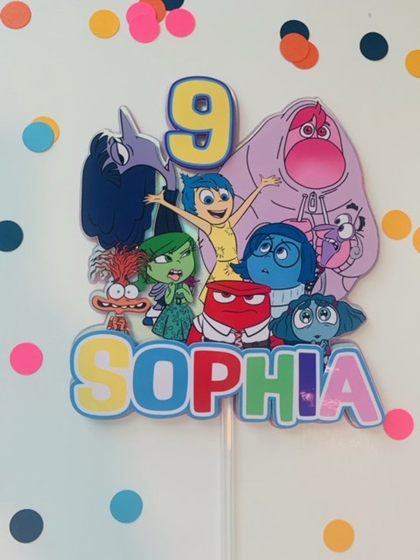 Inside Out 2, Emotions Cake Topper, Inside Out Party, Joy, Ennui ...